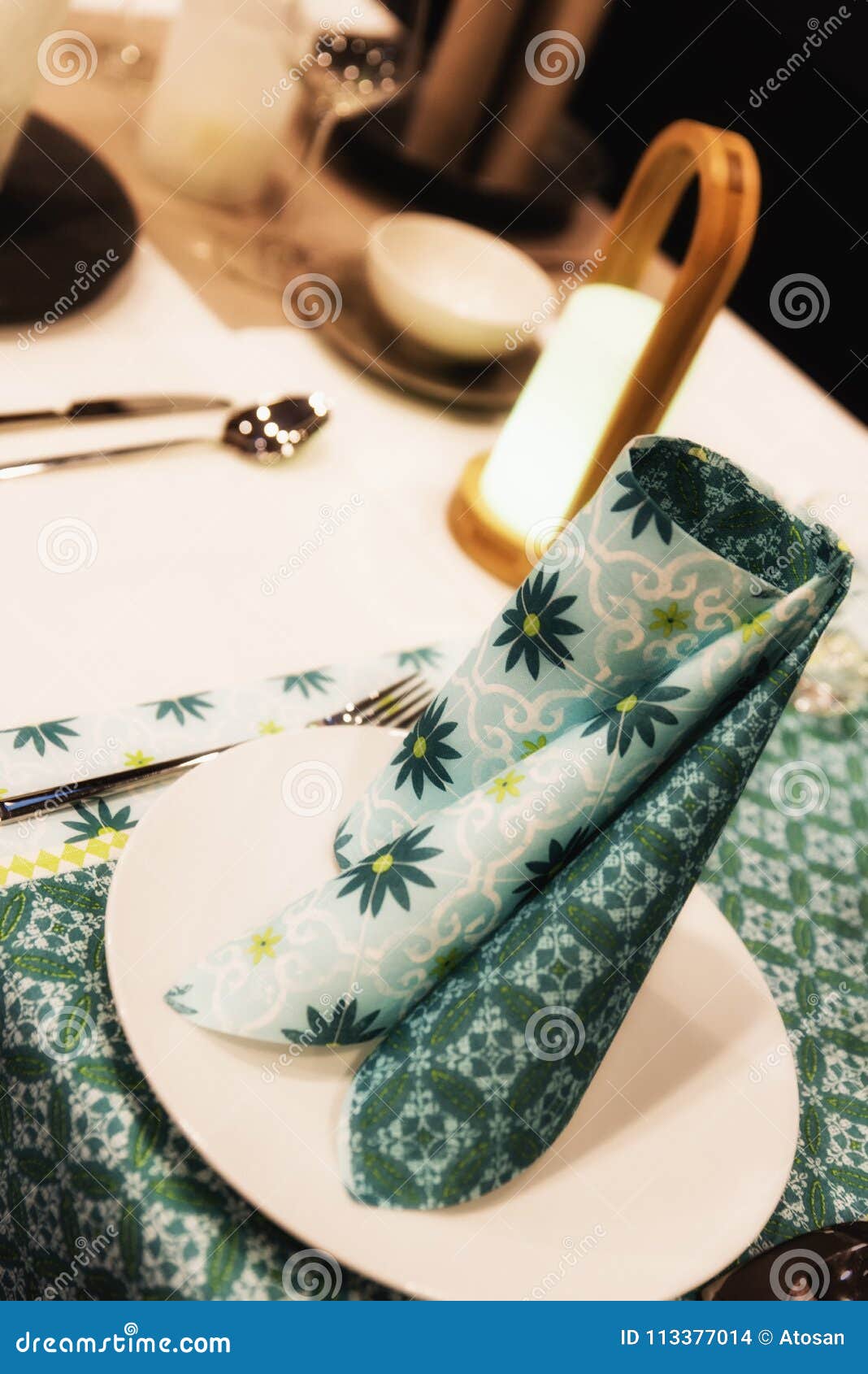 Beautiful Table Set Up for a Dinner Stock Photo - Image of celebration ...