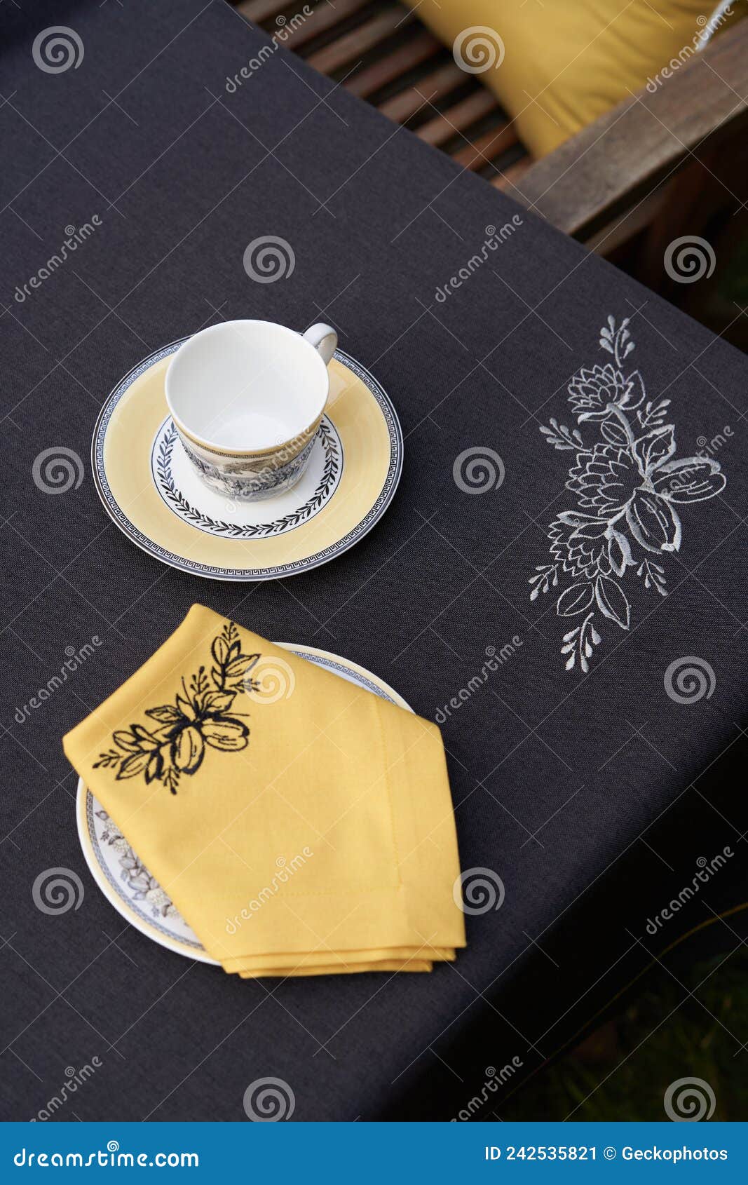 Beautiful Table Setting with Napkin Stock Image - Image of composition ...