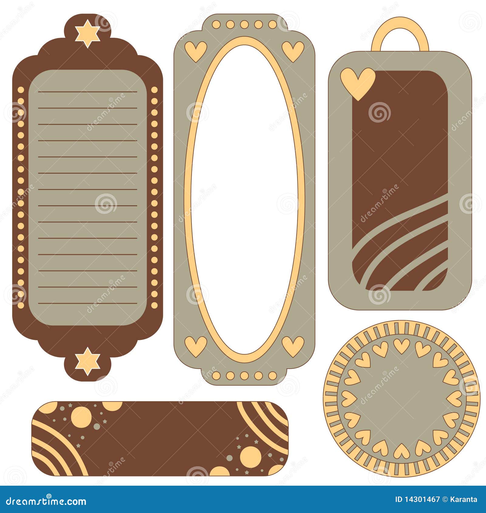 Beautiful Tag or Label Collection Stock Illustration - Illustration of ...