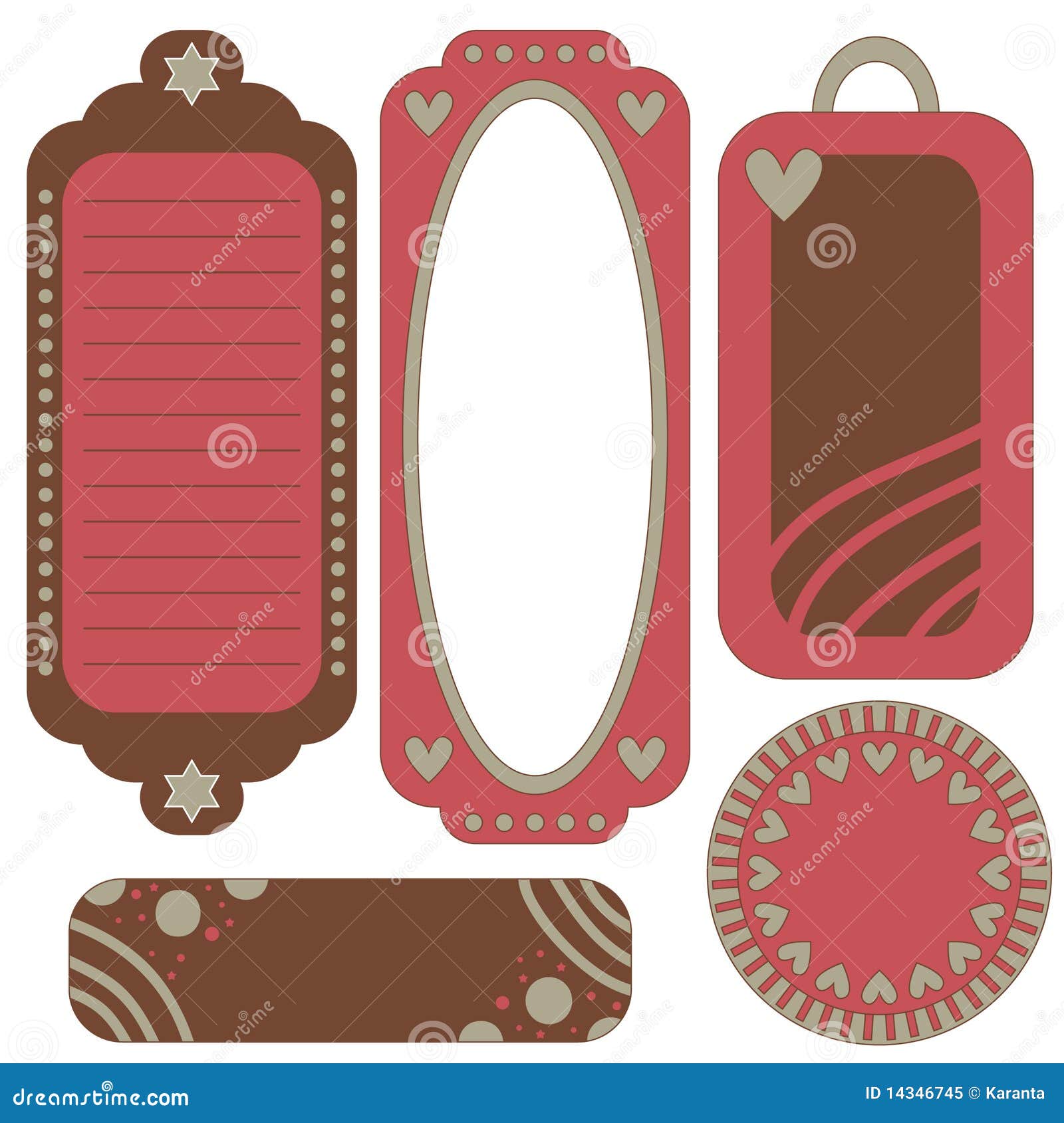 Beautiful Tag or Label Collection Stock Illustration - Illustration of ...