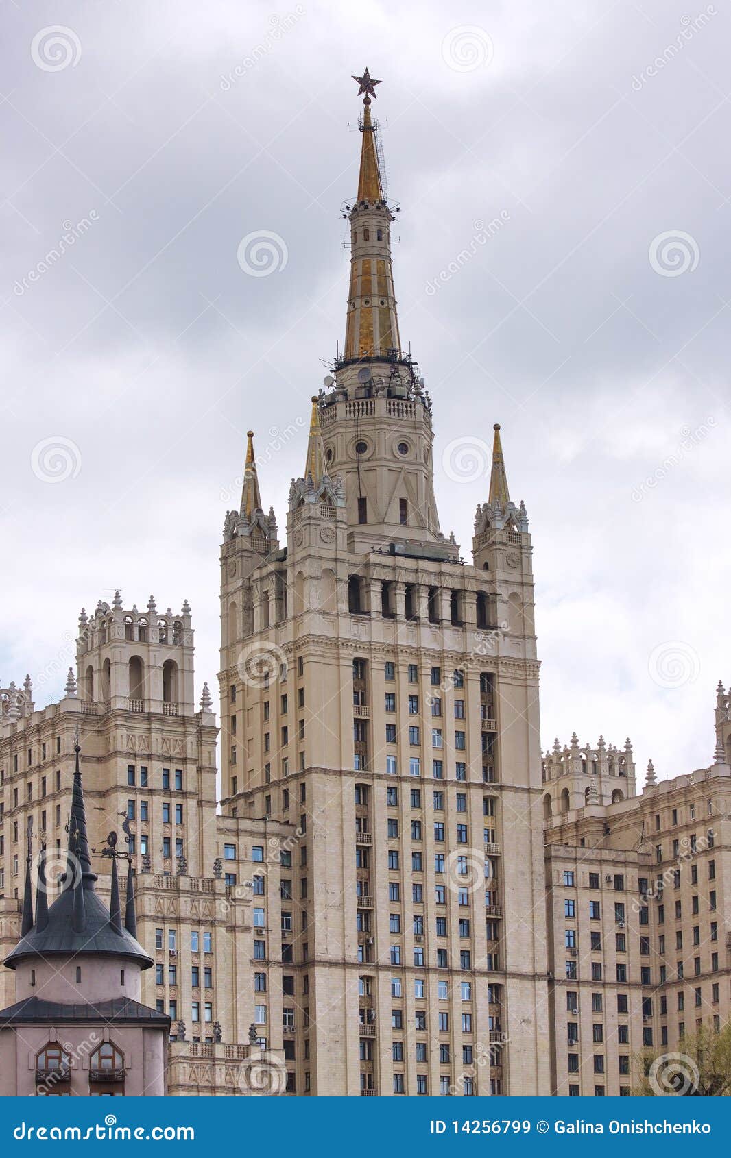 Beautiful Tall Apartment Building in Moscow Stock Image - Image of tall ...