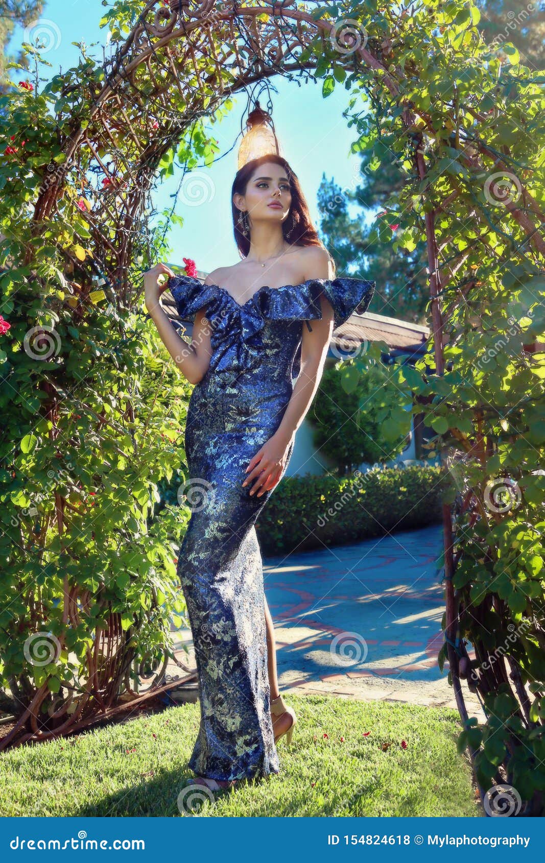 Beautiful tall model stock photo. Image of hair, green - 154824618