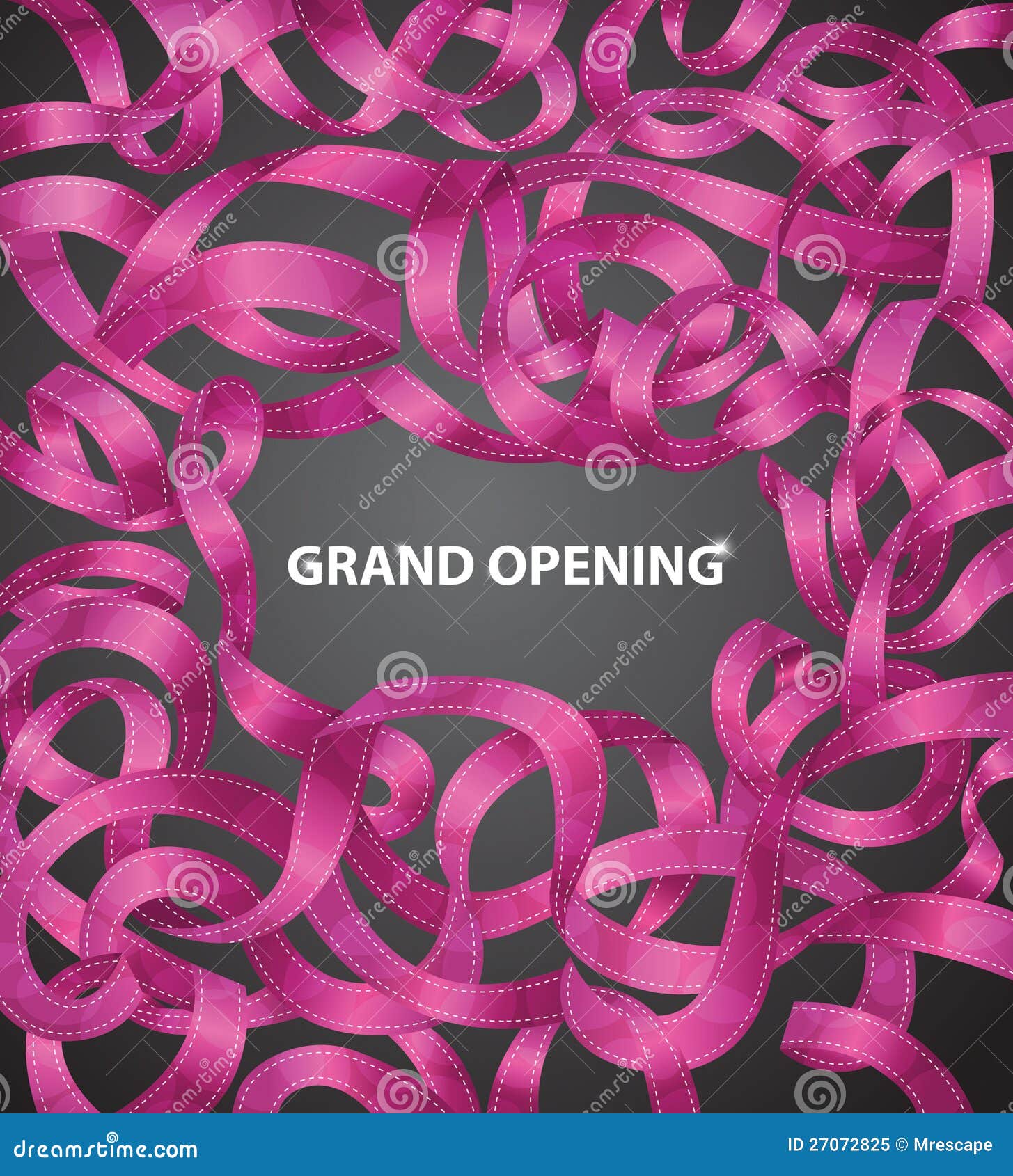 Beautiful tangled ribbon stock vector. Illustration of colour - 27072825