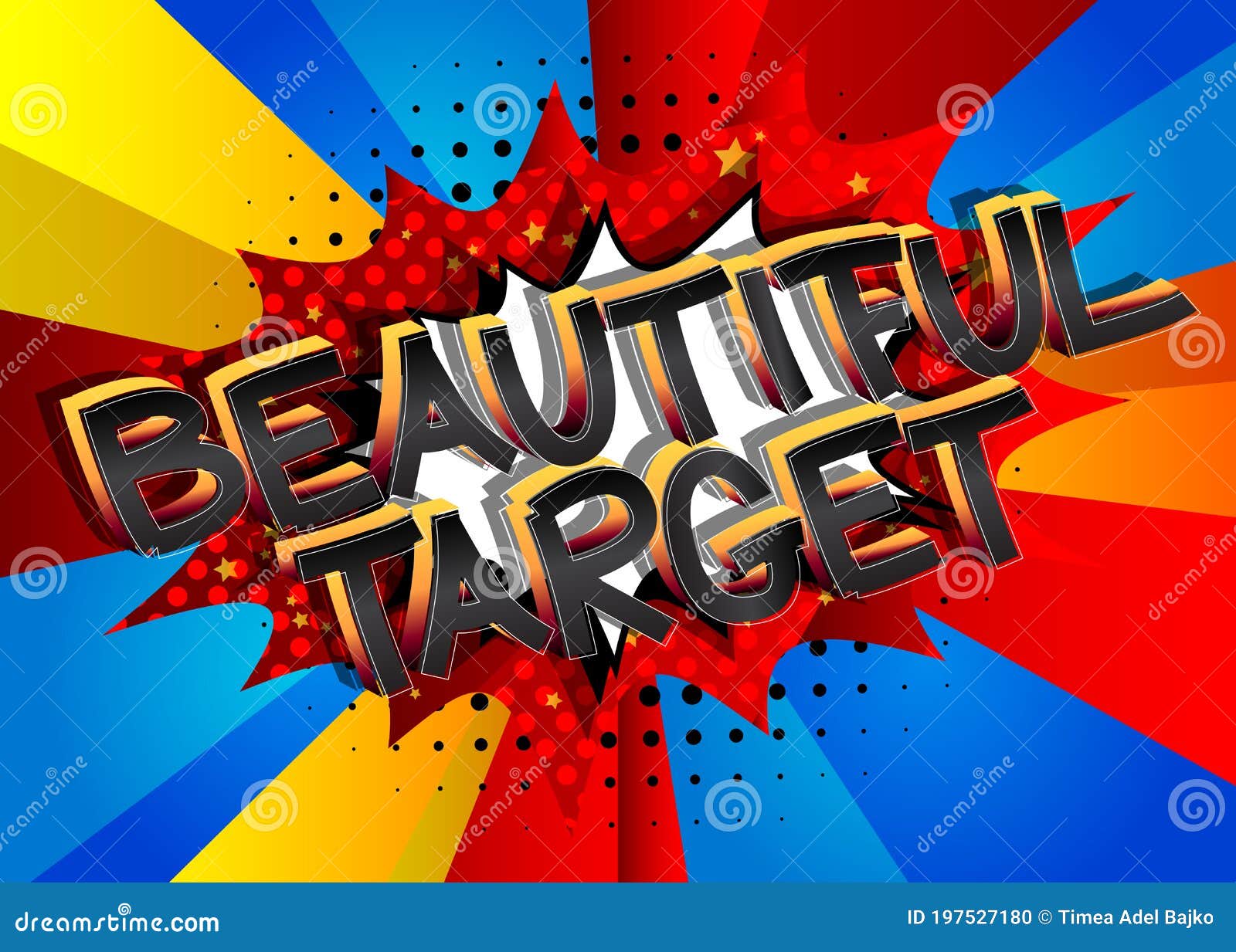 Beautiful Target Comic Book Style Cartoon Words. Stock Vector ...