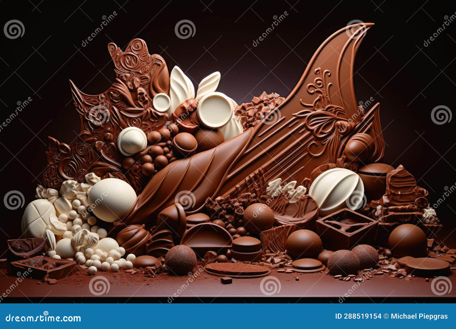 A Beautiful and Tasty Chocolate Artwork Stock Illustration ...