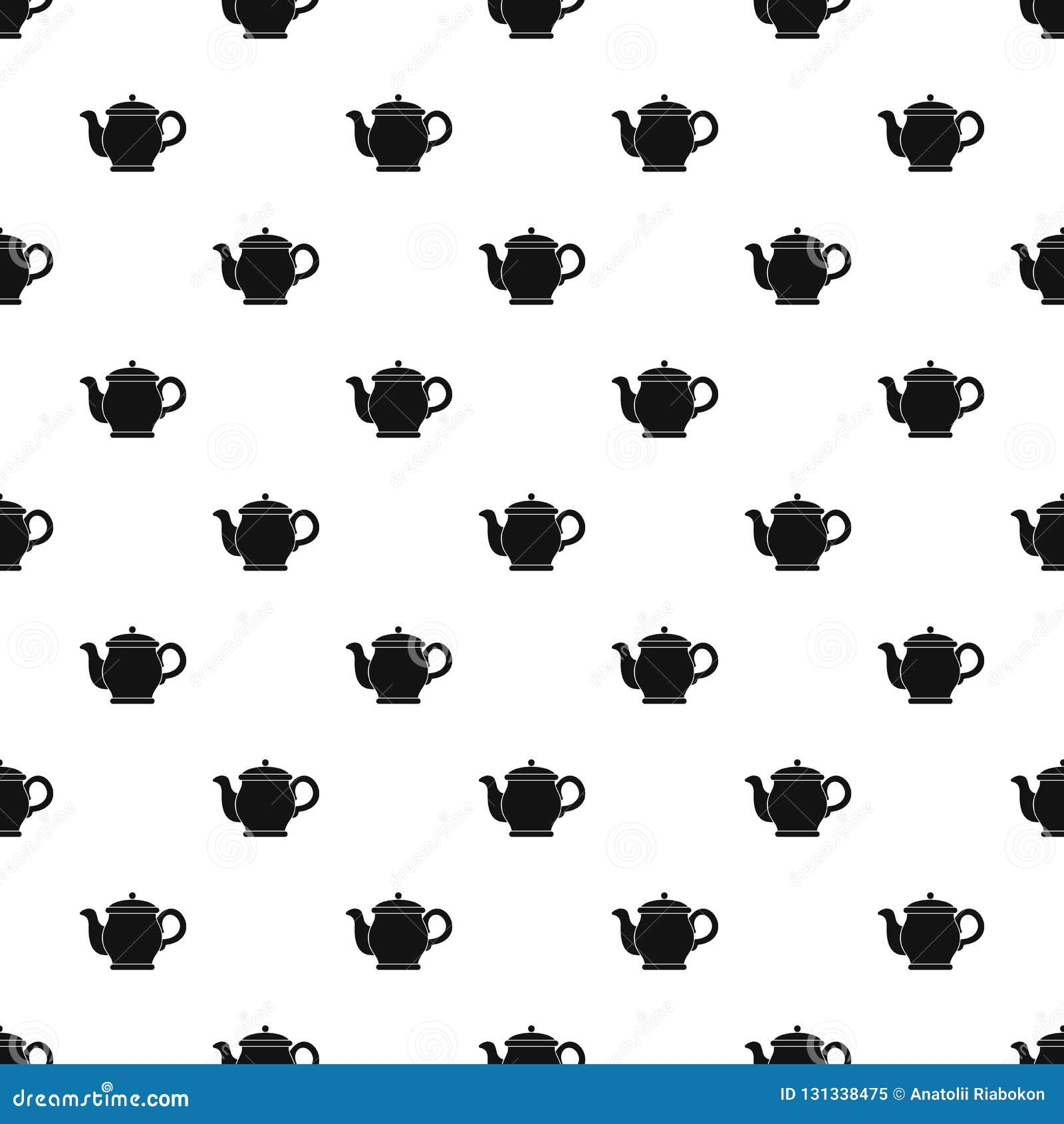 Beautiful Teapot Pattern Seamless Vector Stock Vector - Illustration of ...