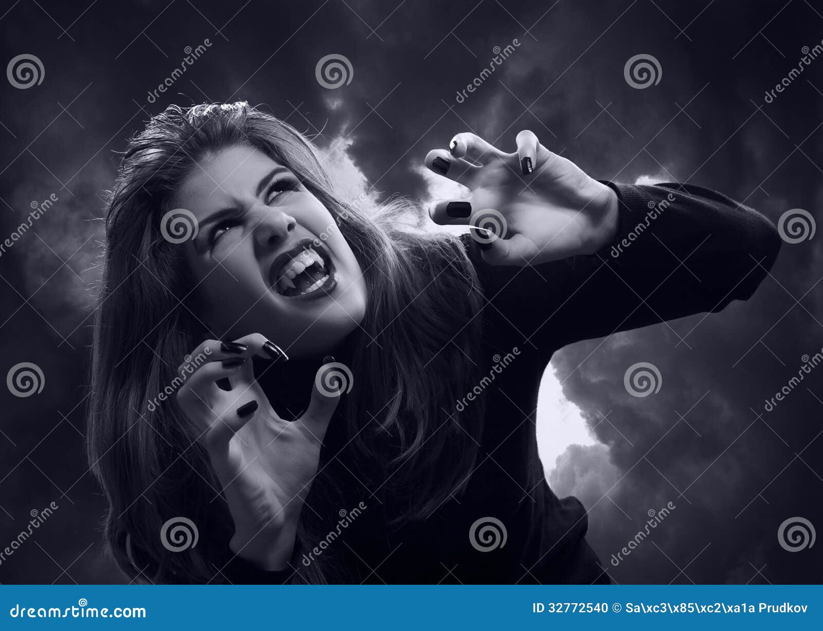 Beautiful teenage vampire stock photo. Image of horror - 32772540