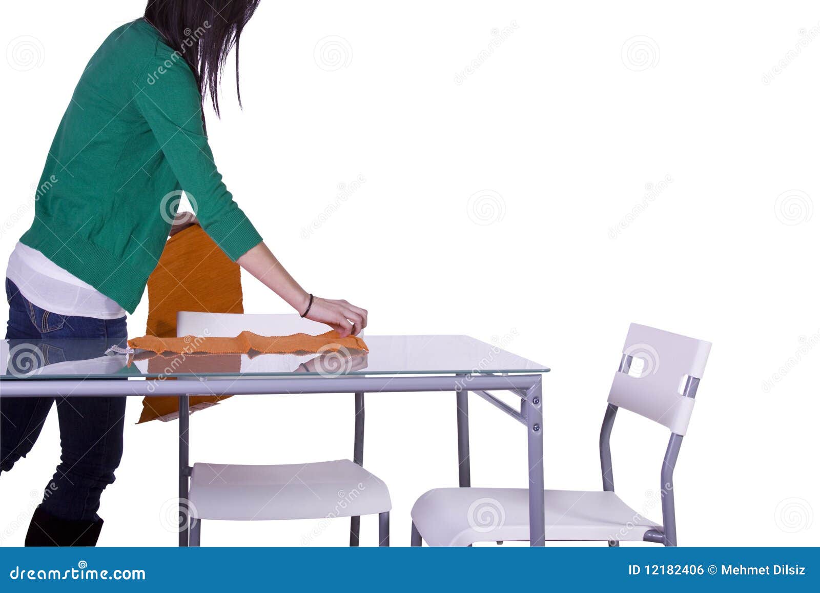Beautiful Teenager Preparing the Table Stock Photo - Image of modern ...