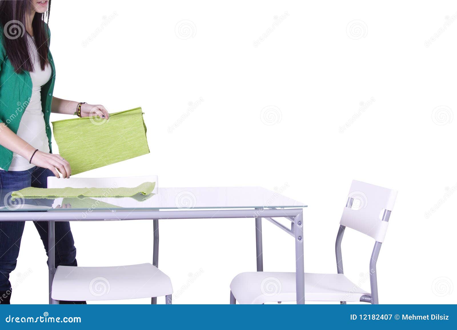 Beautiful Teenager Preparing the Table Stock Image - Image of human ...