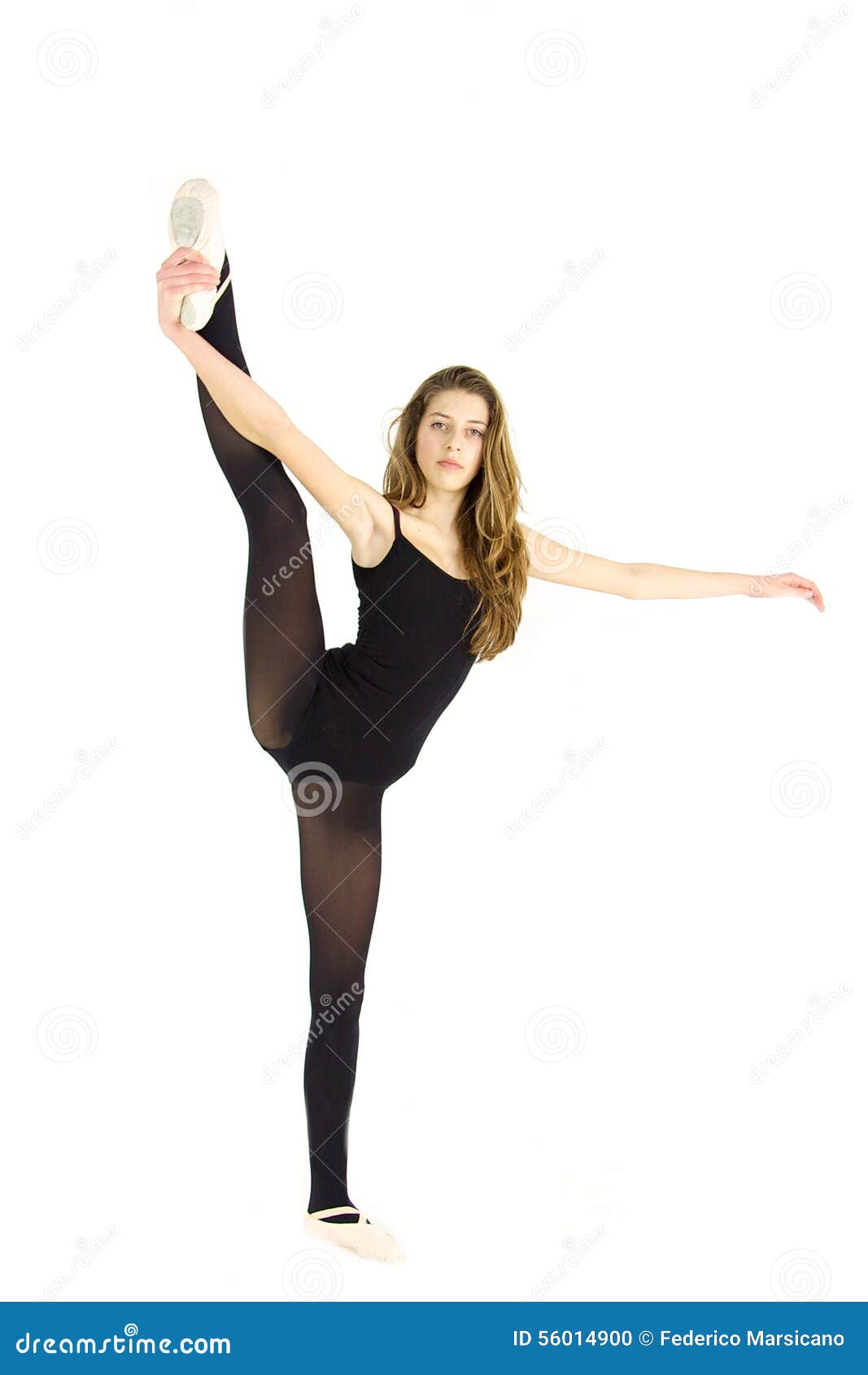 Beautiful Teenager Professional Dancer Training Stock Photo - Image of ...