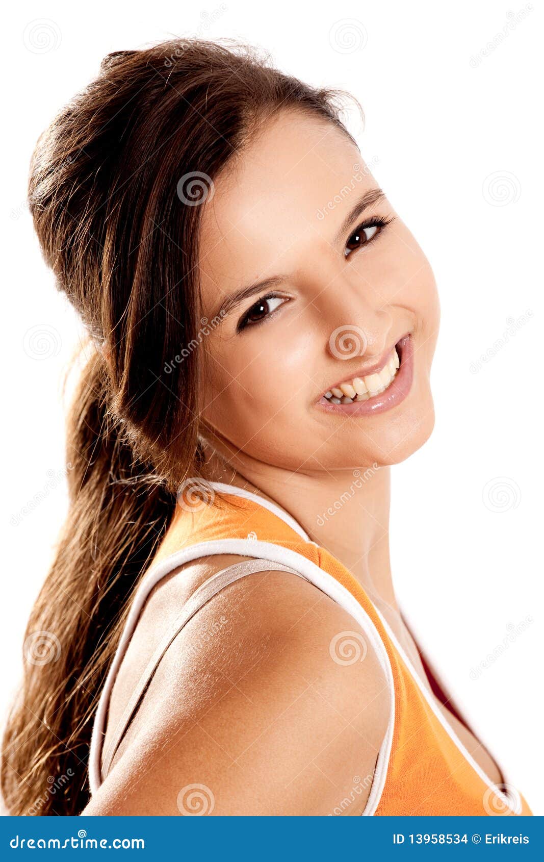Beautiful teenager smiling stock photo. Image of laughing - 13958534