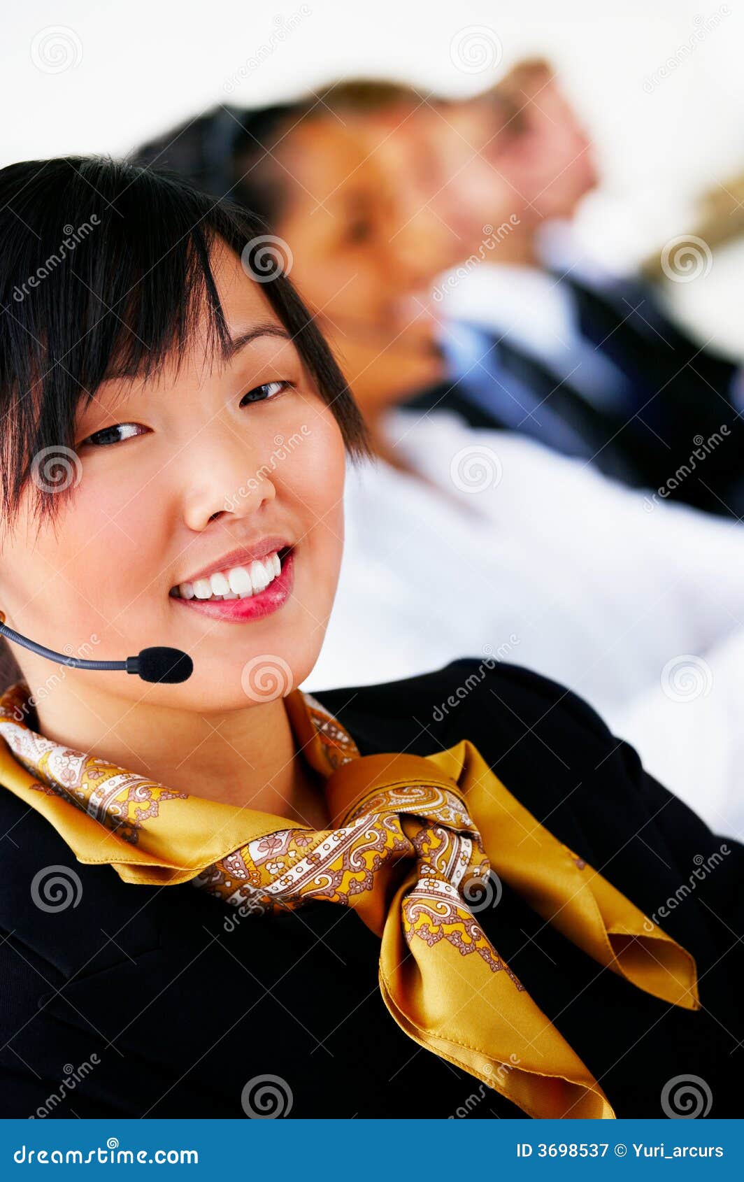 Beautiful Telephone Operator Stock Image - Image of colleagues ...