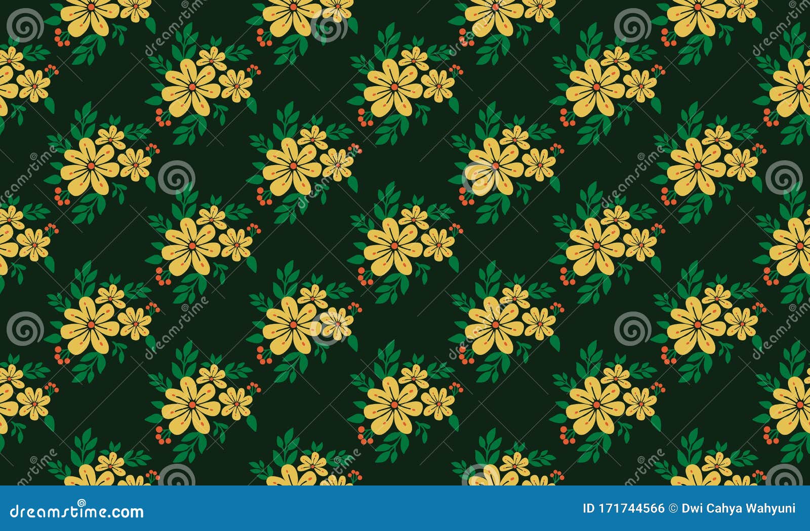 Beautiful Template for Spring, with Elegant Leaf and Flower Pattern ...