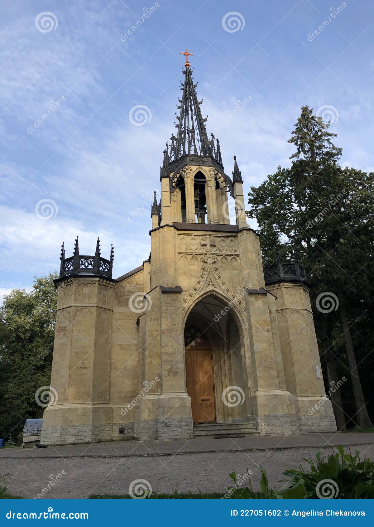 Beautiful Temple in Gothic Style Stock Photo - Image of middle, autumn ...