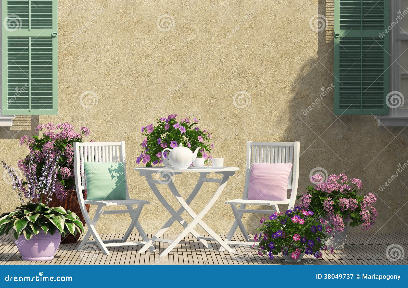 Beautiful terrace stock image. Image of beautiful, estate - 38049737