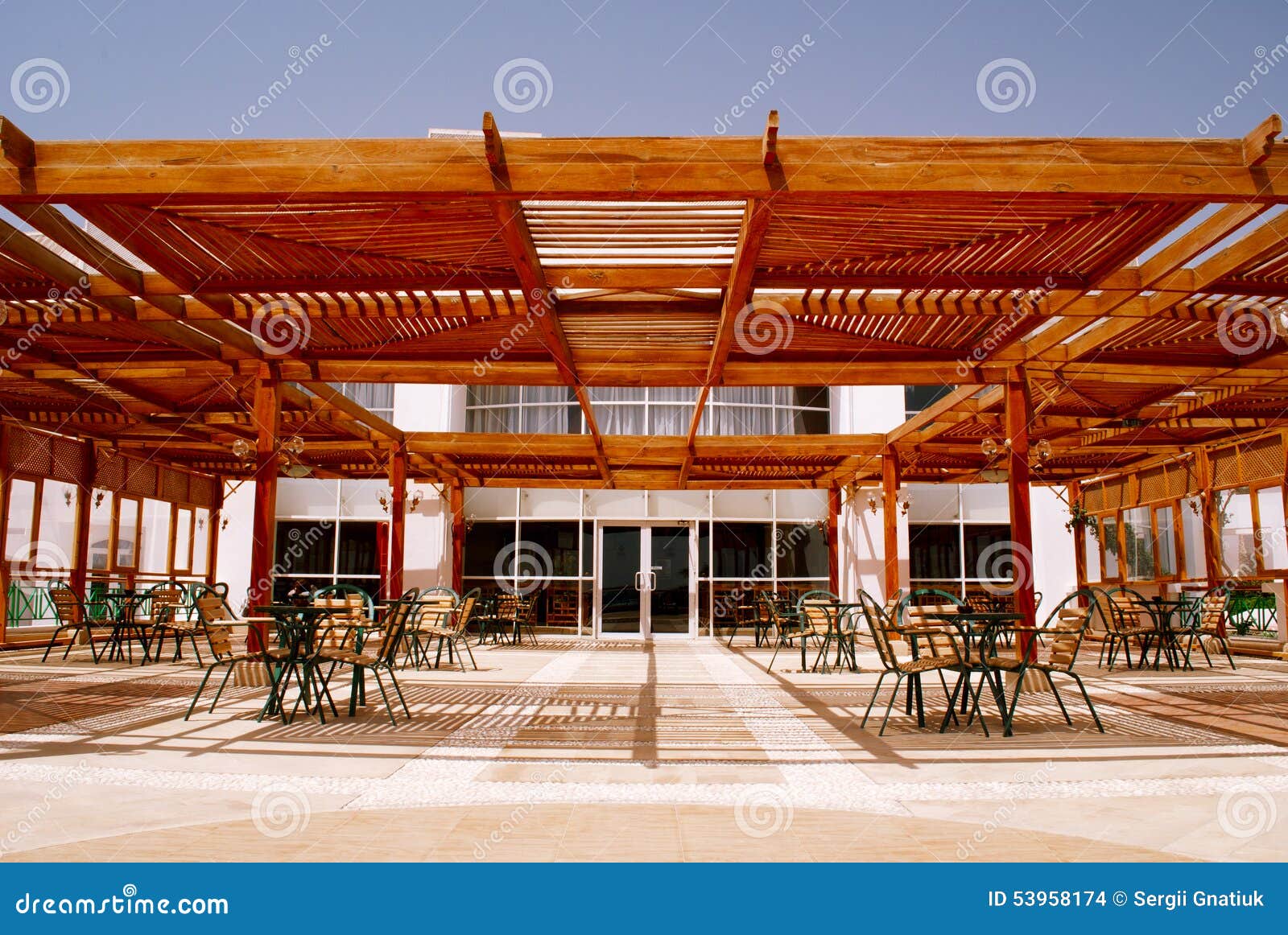 The Beautiful Terrace of the Hotel, Egypt Stock Photo - Image of ...