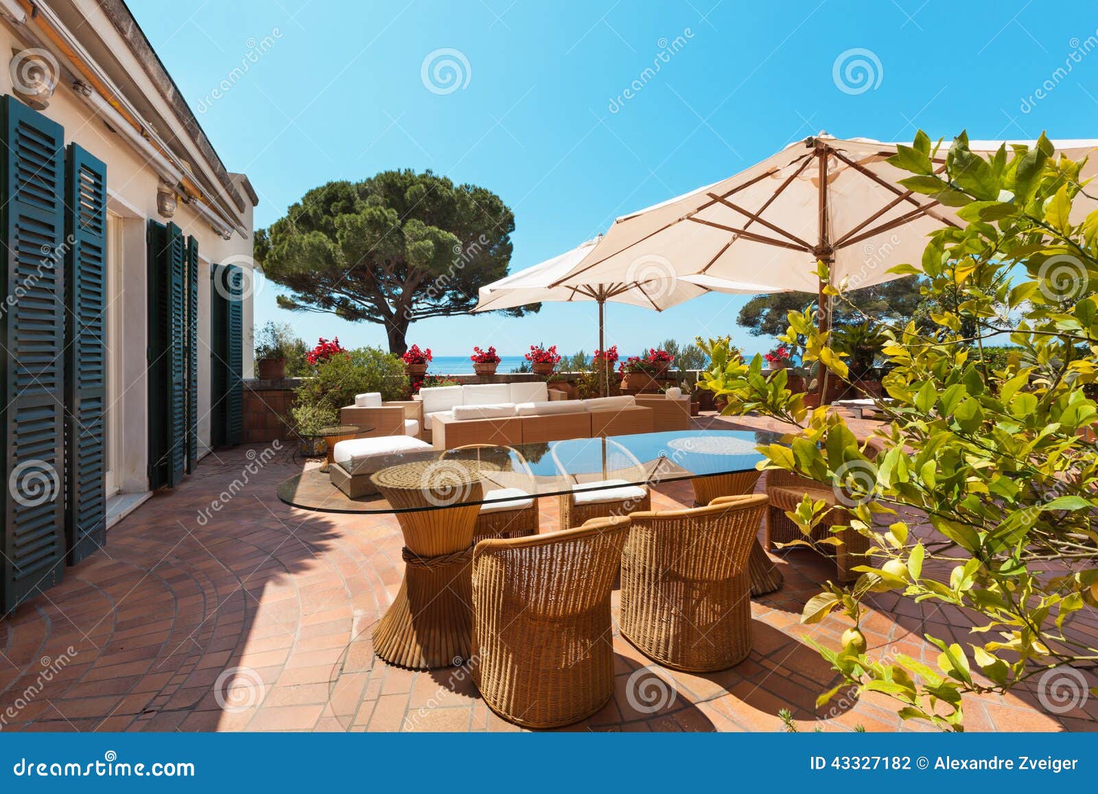 Beautiful terrace stock photo. Image of comfortable, relax - 43327182