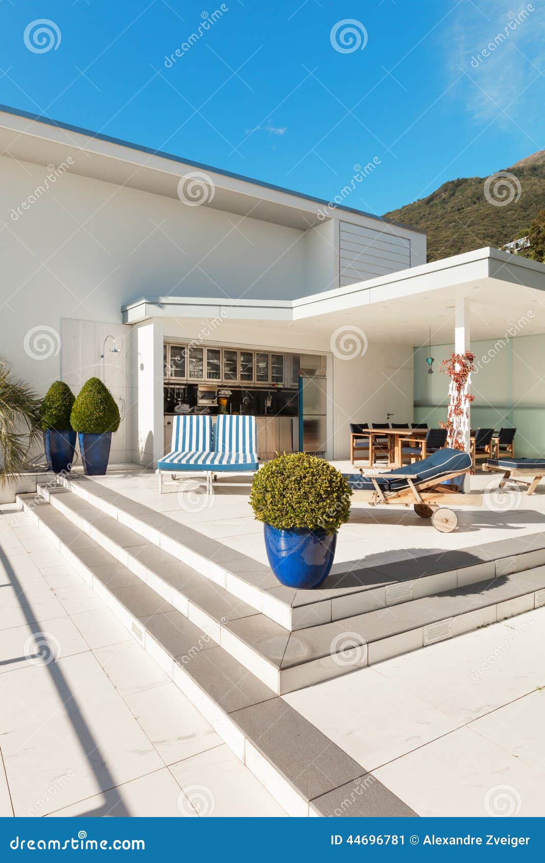Beautiful Terrace of a Penthouse Stock Image - Image of architecture ...