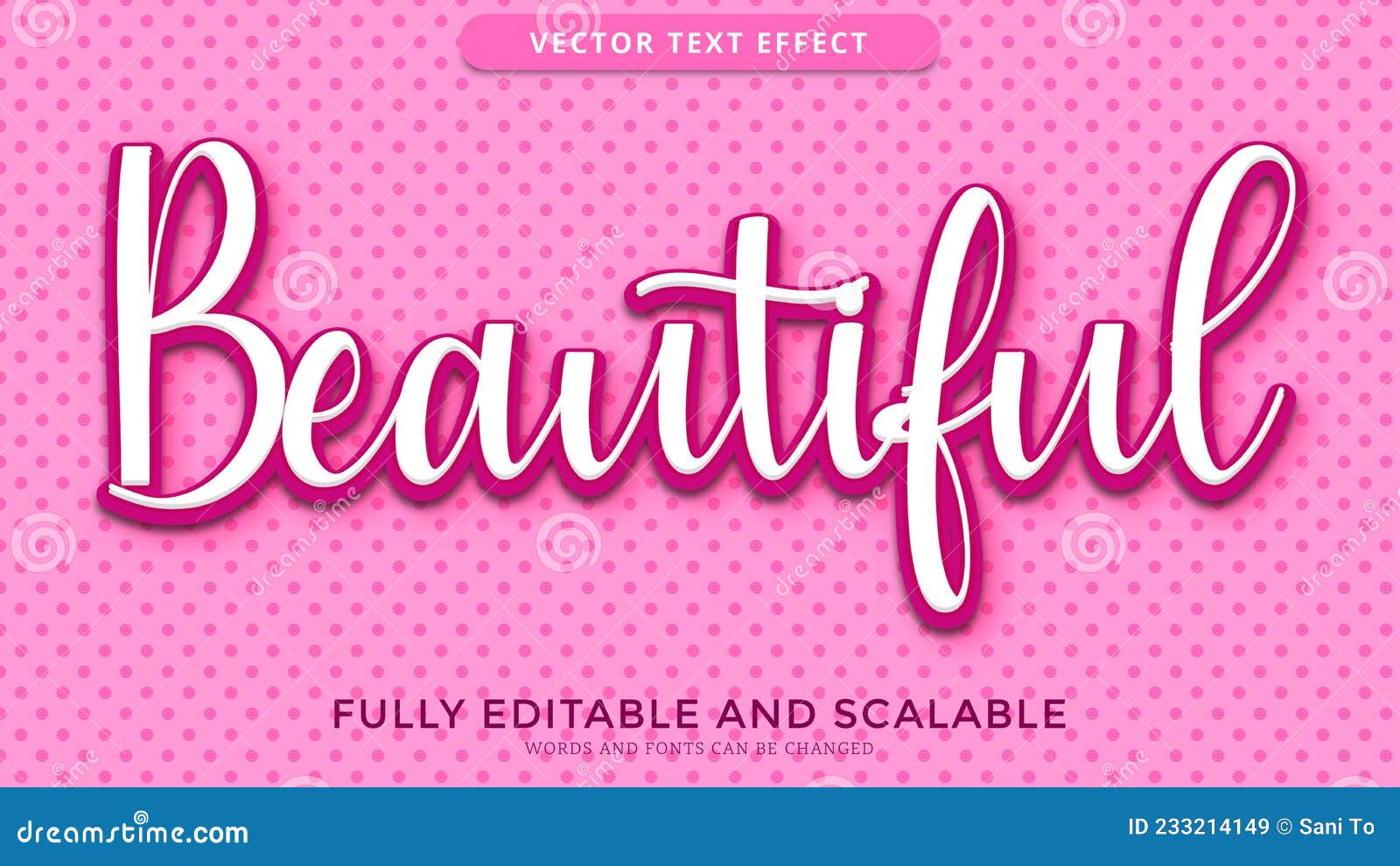 Beautiful Text Effect Editable Eps File Stock Vector - Illustration of ...