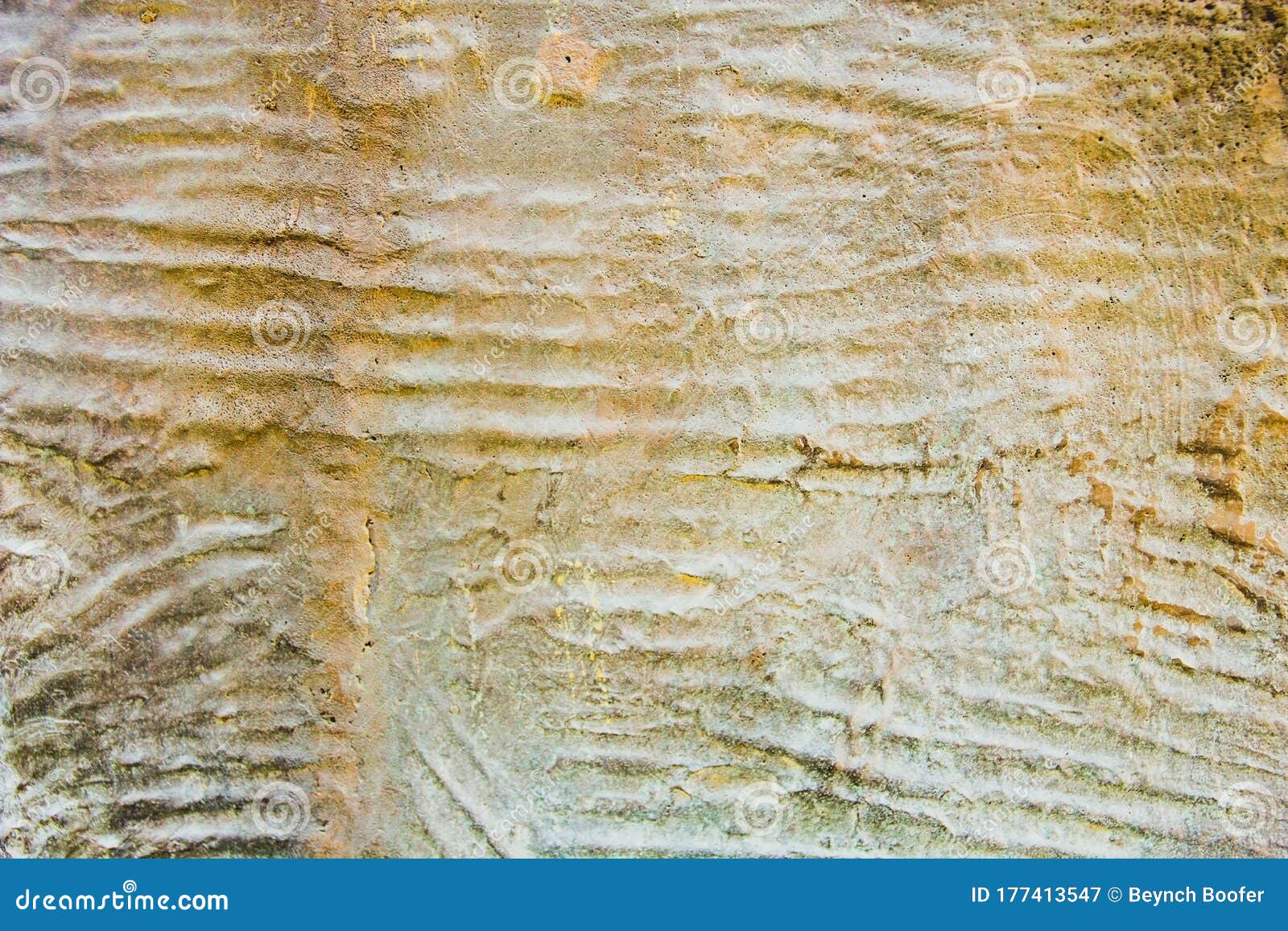 Beautiful Texture of a Concrete Surface with a Curved Pattern. Light ...