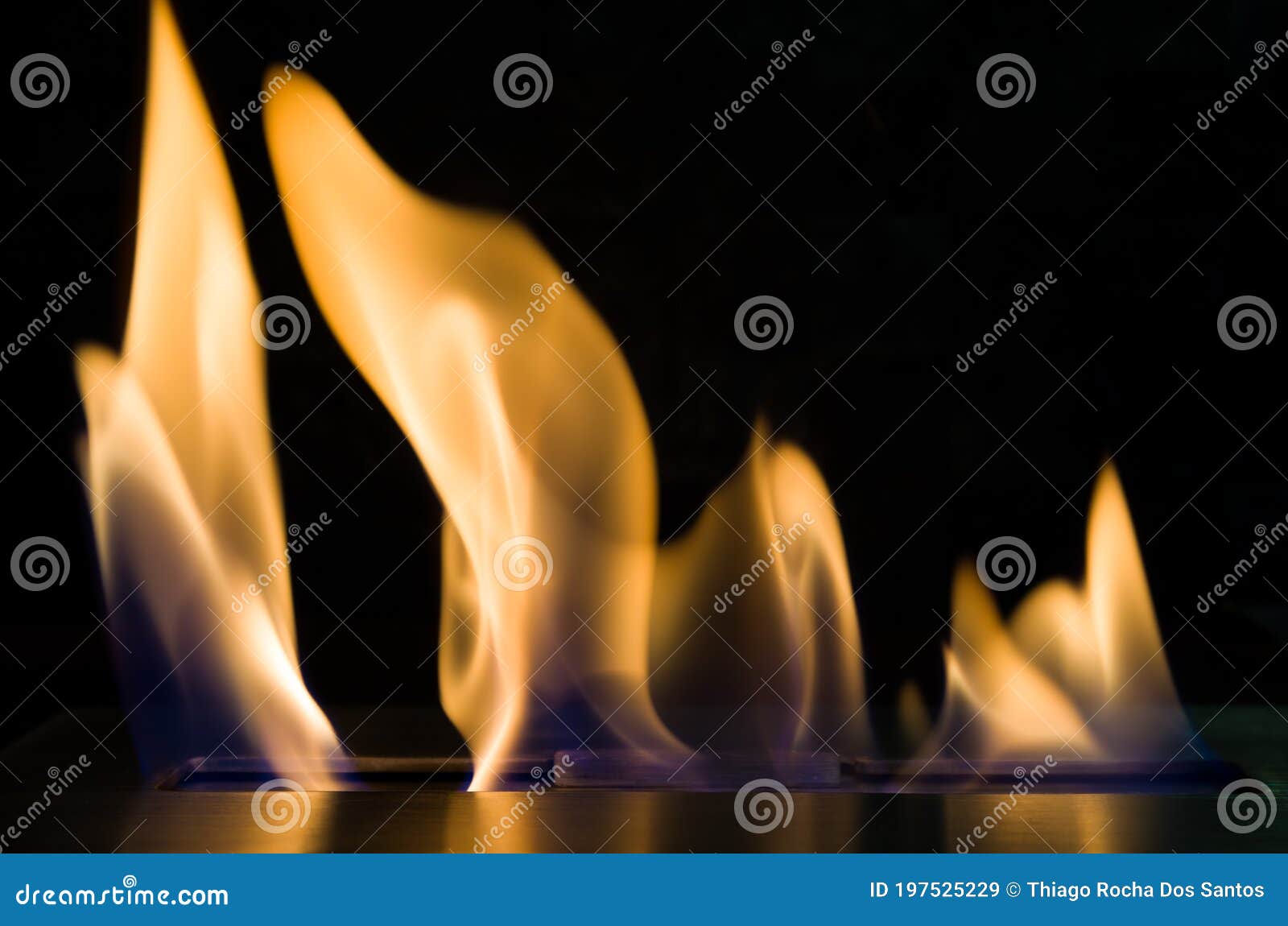 Beautiful Texture of Fire, Fireplace with Ethanol Stock Image - Image ...