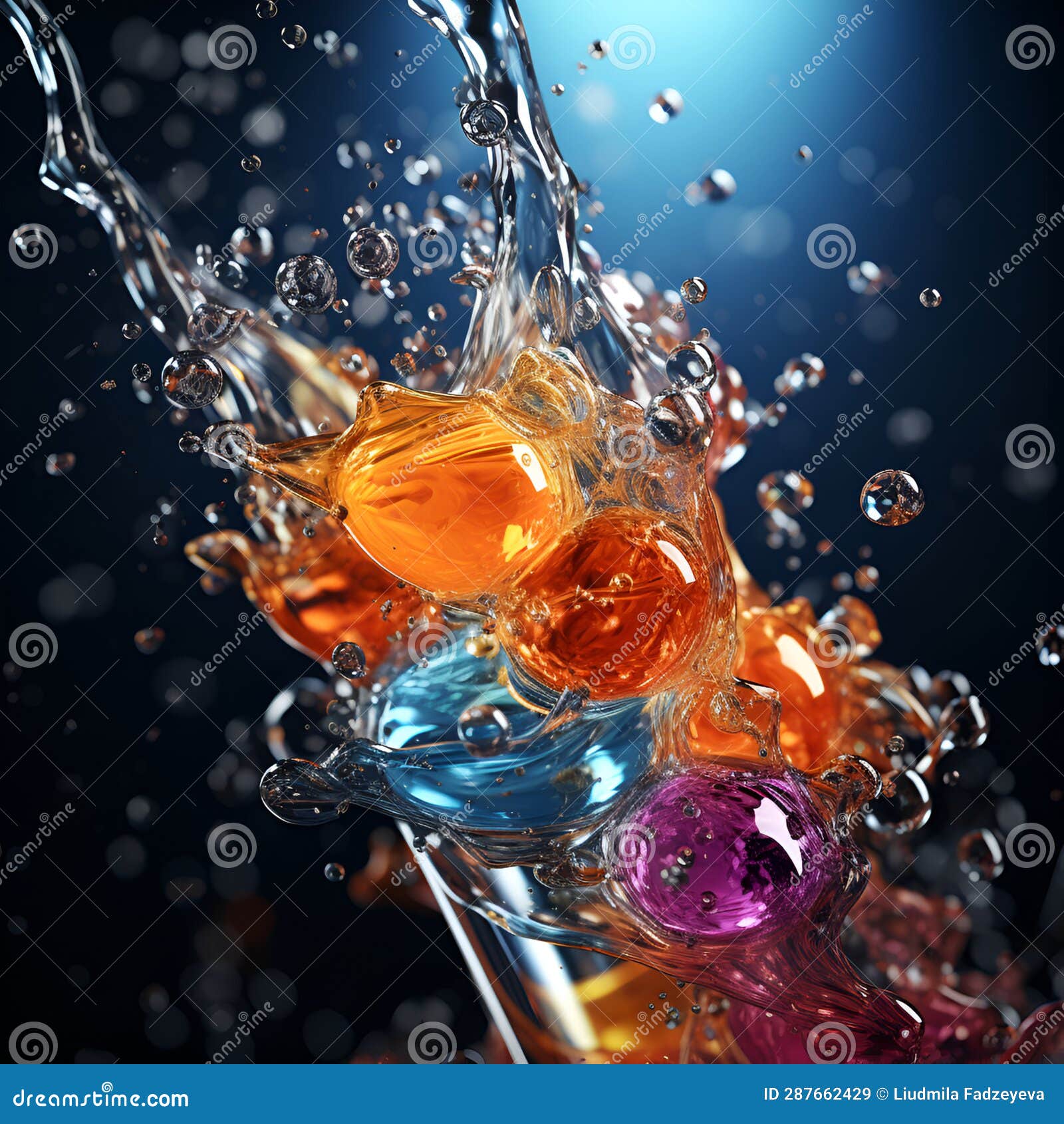 Beautiful Texture of Liquid Bubbles. Abstract Pattern Background ...