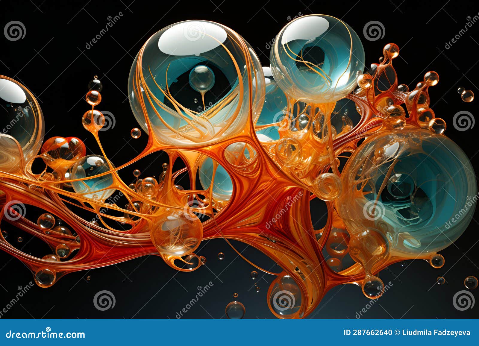 Beautiful Texture of Liquid Bubbles. Abstract Pattern Background ...