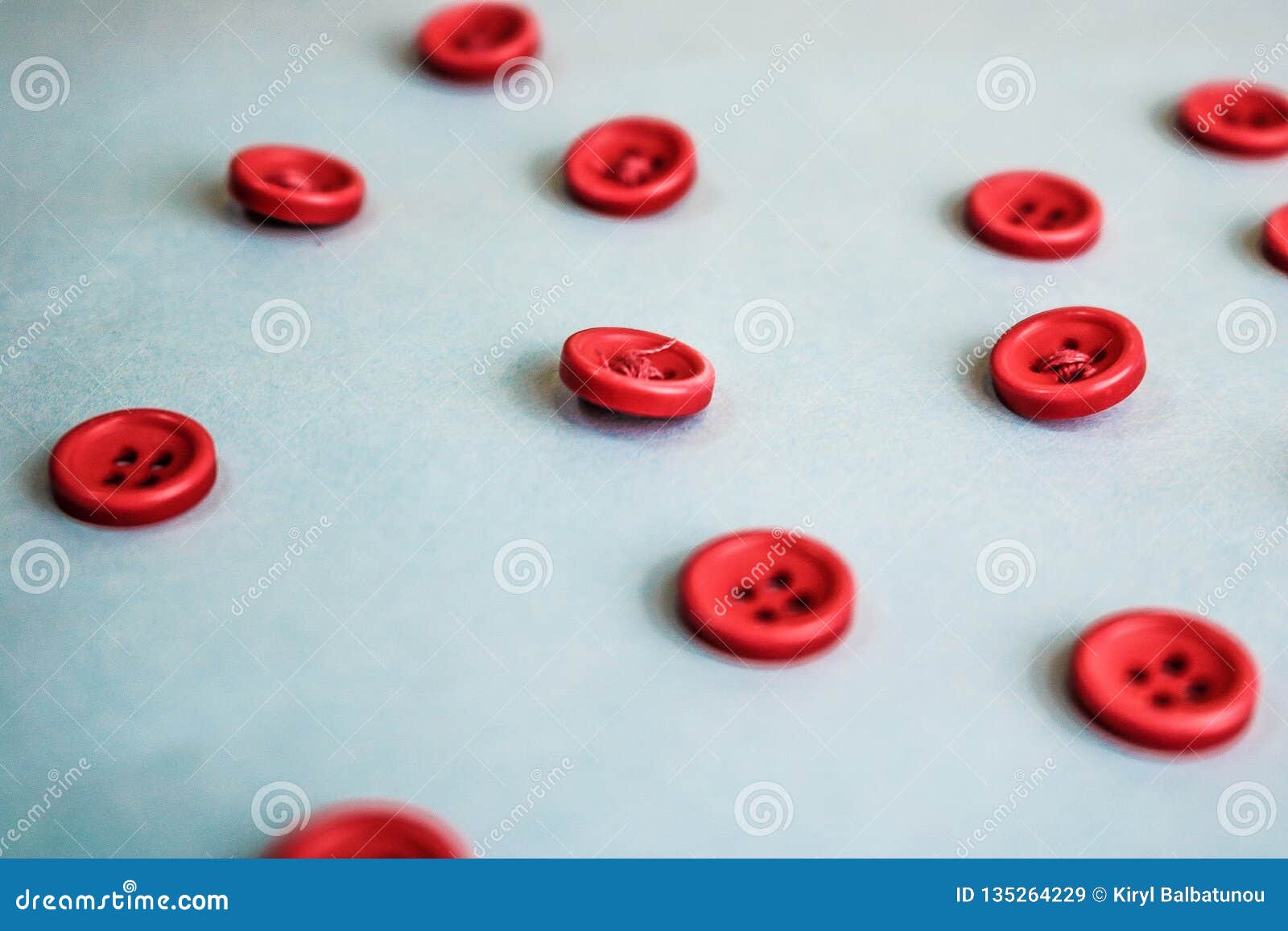 Beautiful Texture with Many Round Red Buttons for Sewing, Needlework ...