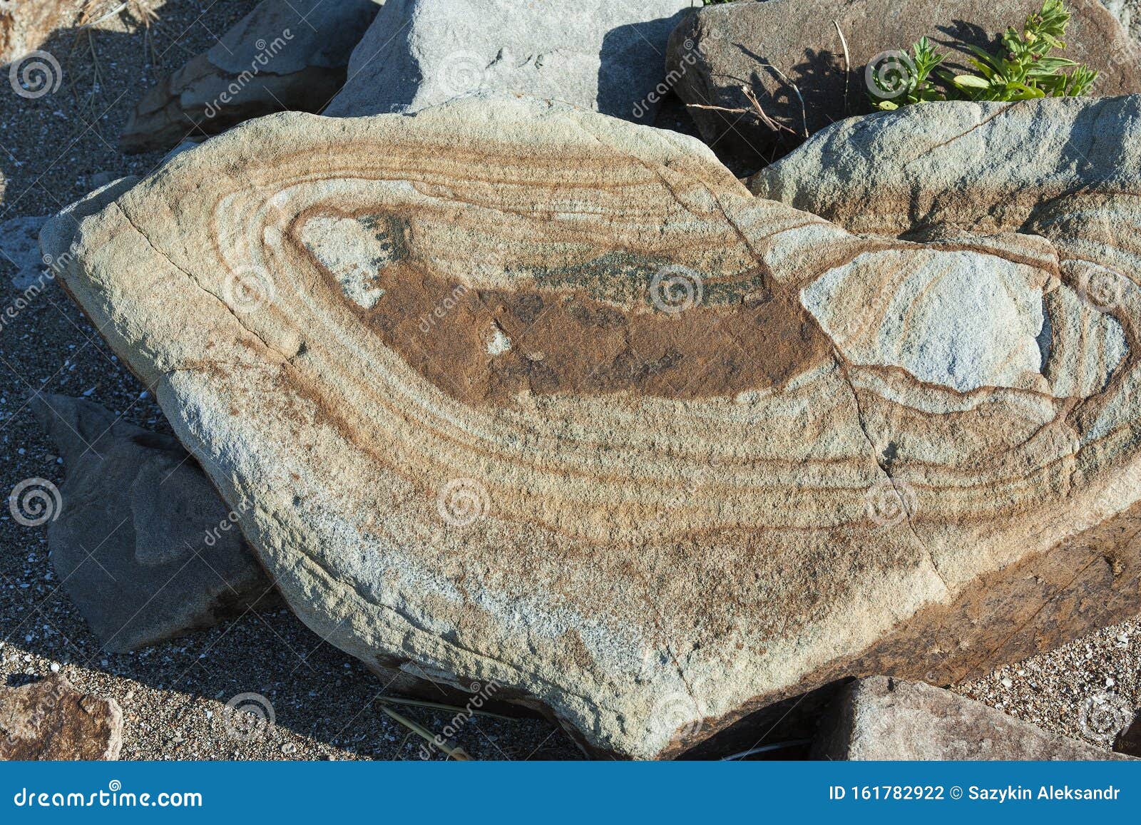 Beautiful Texture Of Mountain Sedimentary Rocks. Texture And Background ...