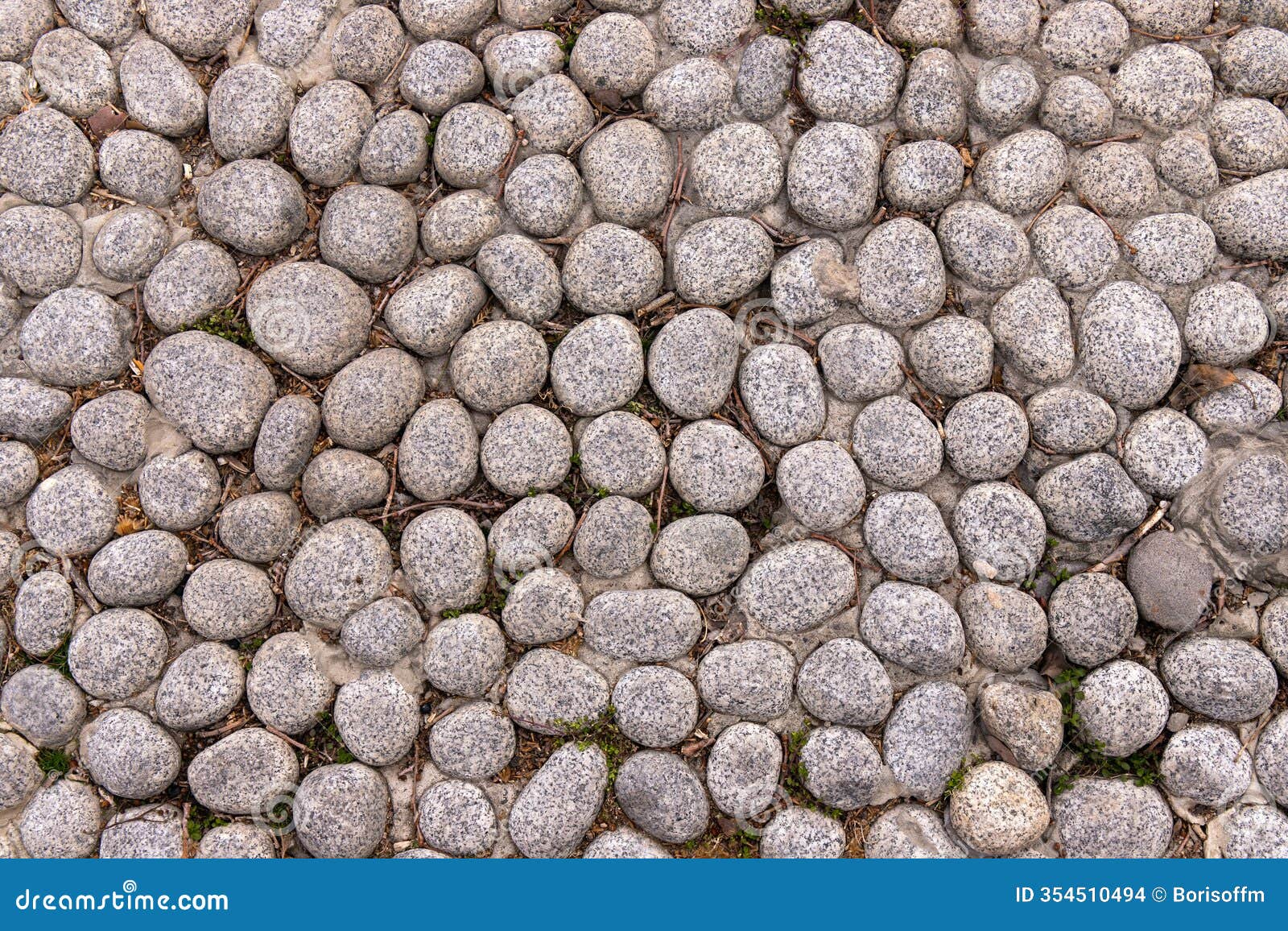 Beautiful Round Stones on the Pavement Editorial Stock Image - Image of ...