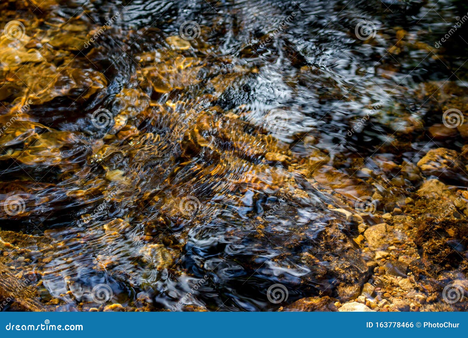 Beautiful Texture of Water Ripples in a Shallow Creek Stock Photo ...