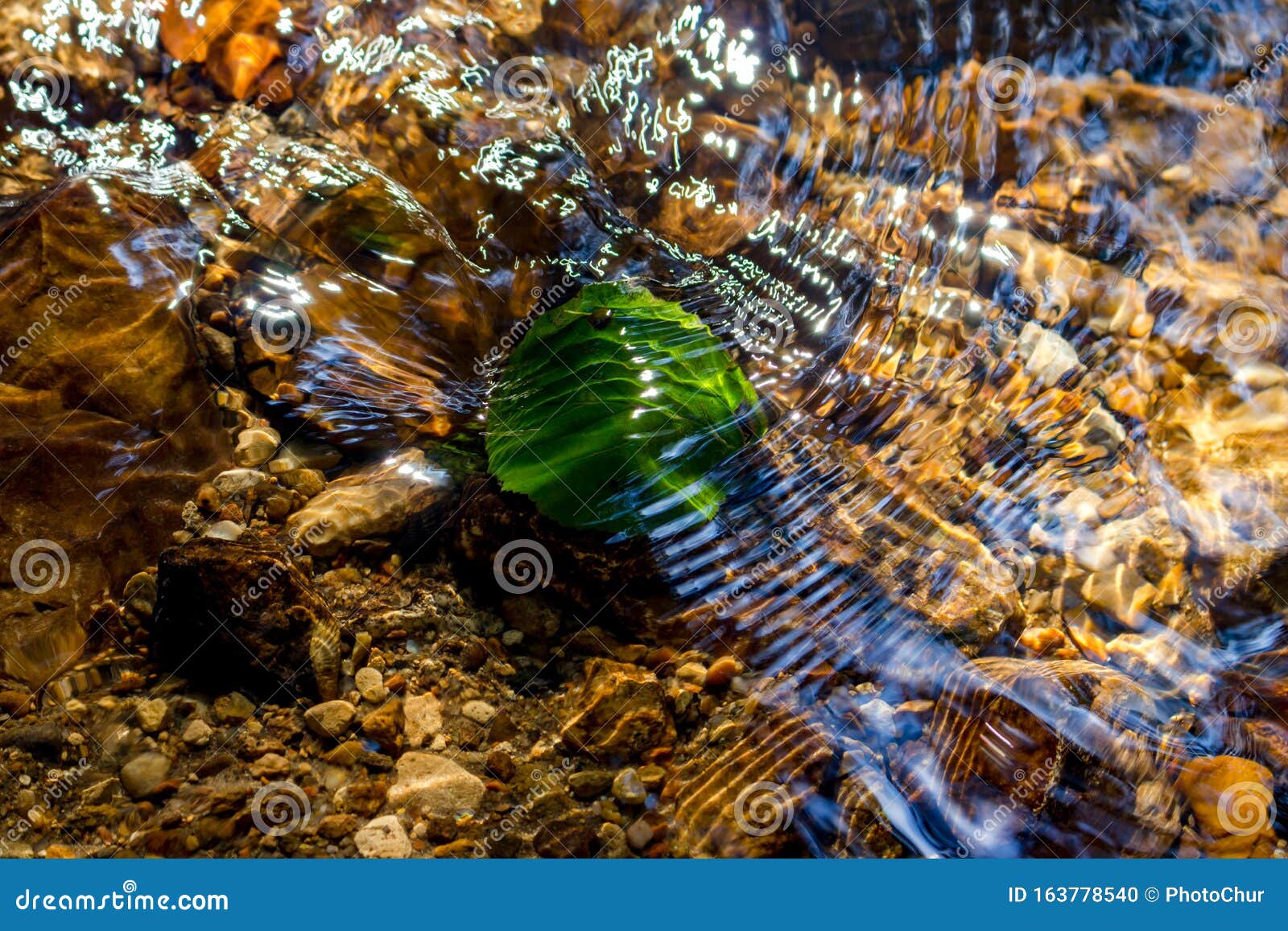 Beautiful Texture of Water Ripples in a Shallow Creek Stock Photo ...