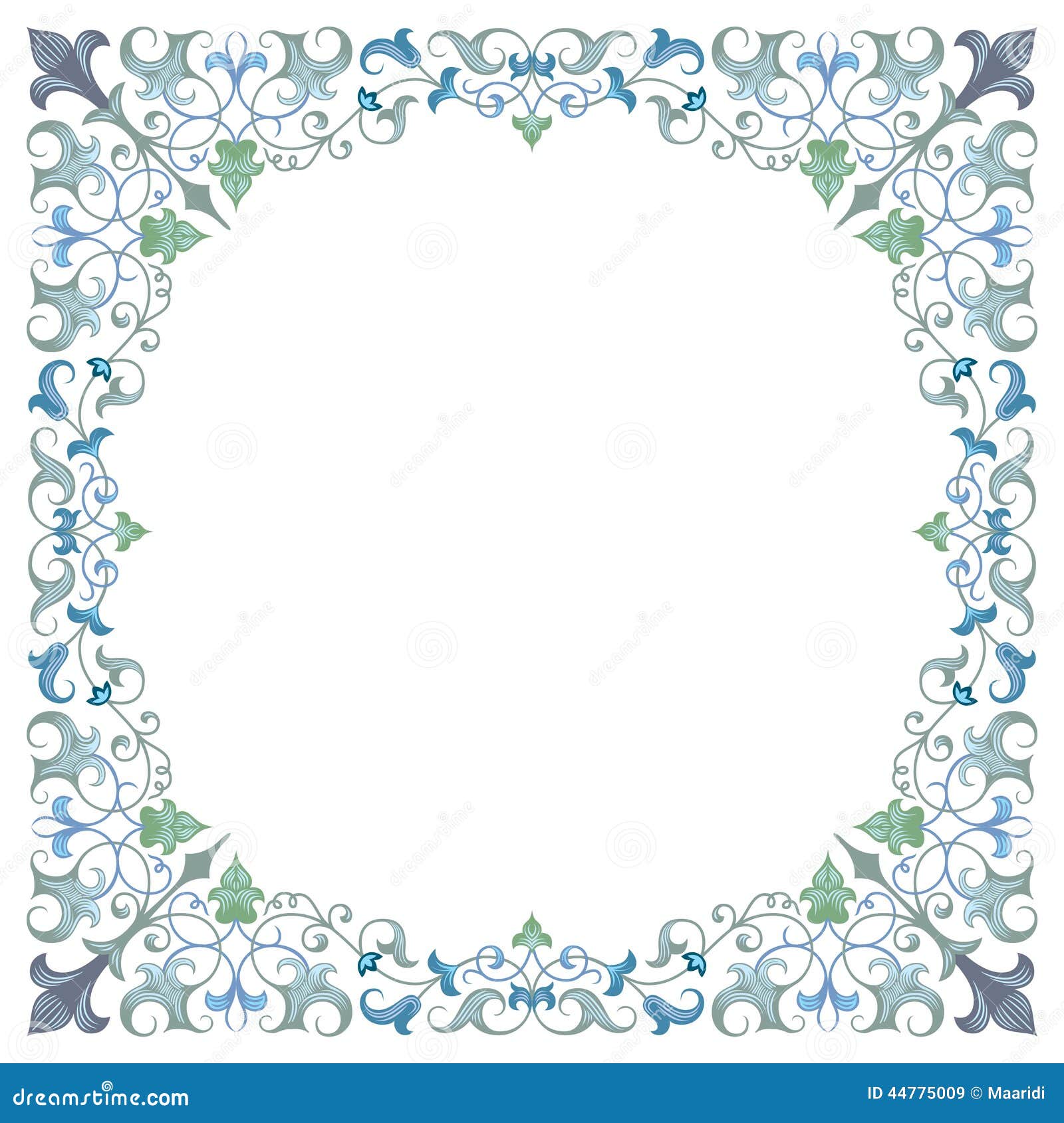 Beautiful Textured Border Frame Vector Illustration | CartoonDealer.com ...