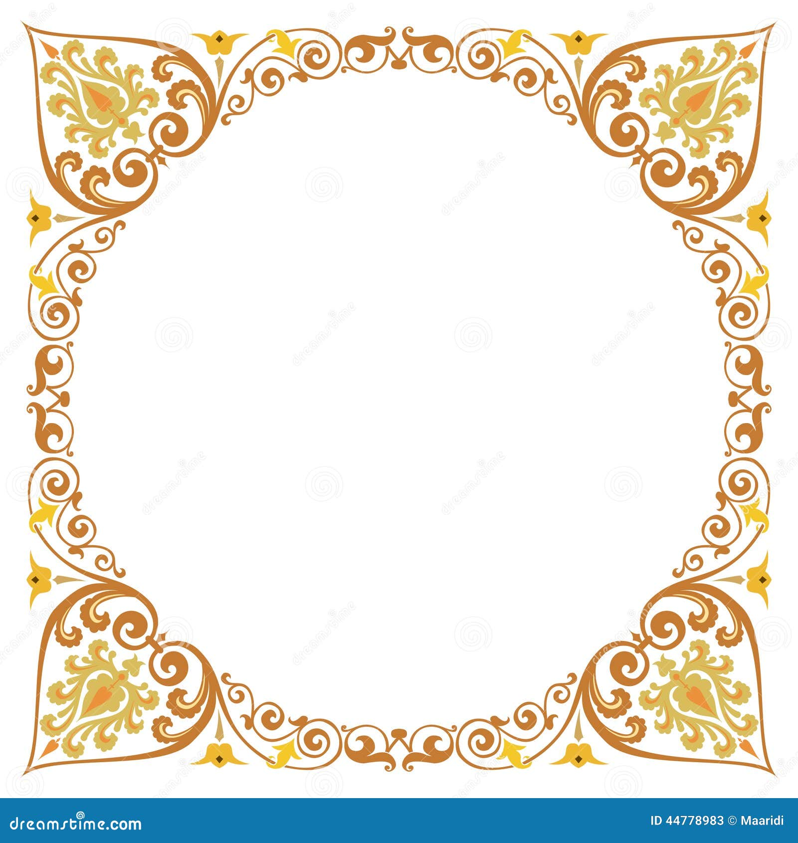 Beautiful Textured Border Frame Vector Illustration | CartoonDealer.com ...