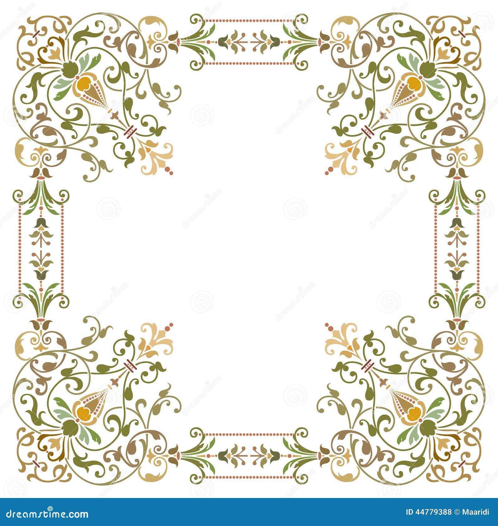 Beautiful Textured Border Frame Stock Vector - Illustration of foliage ...