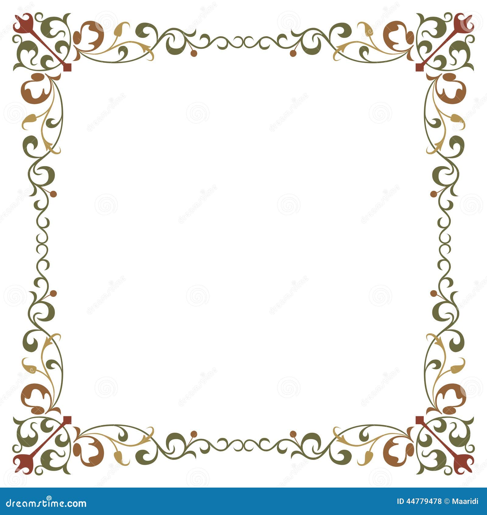 Beautiful Textured Border Frame Stock Vector - Illustration of foliage ...