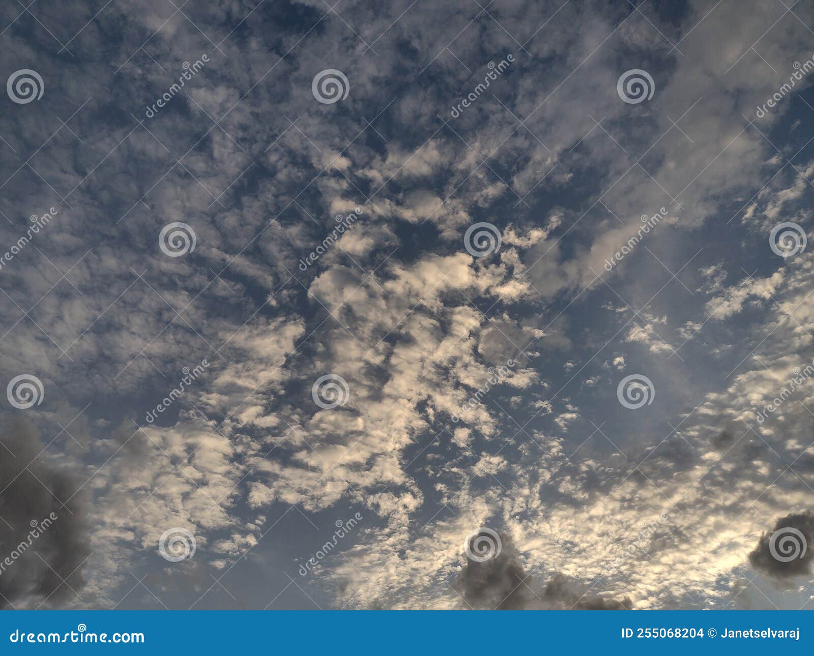 Beautiful Textured Snowy Clouds on the Sky Stock Photo - Image of ...