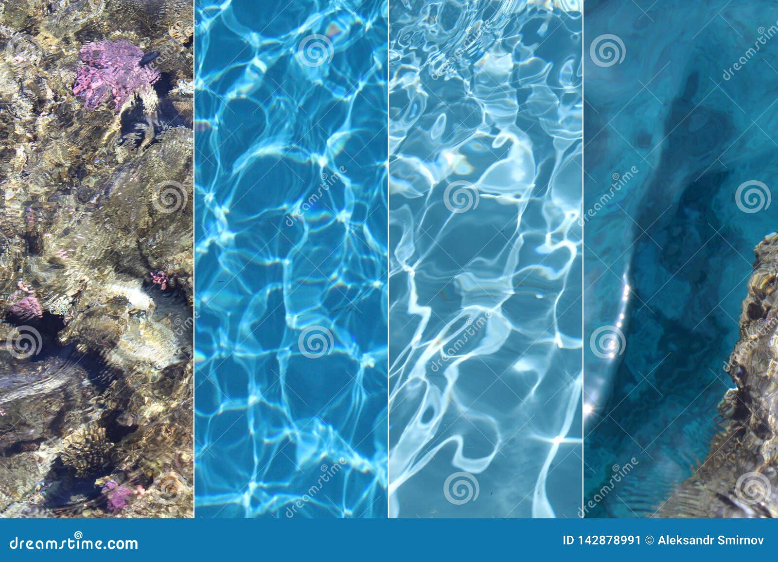 Collage Of Water Backgrounds Stock Image | CartoonDealer.com #62364313