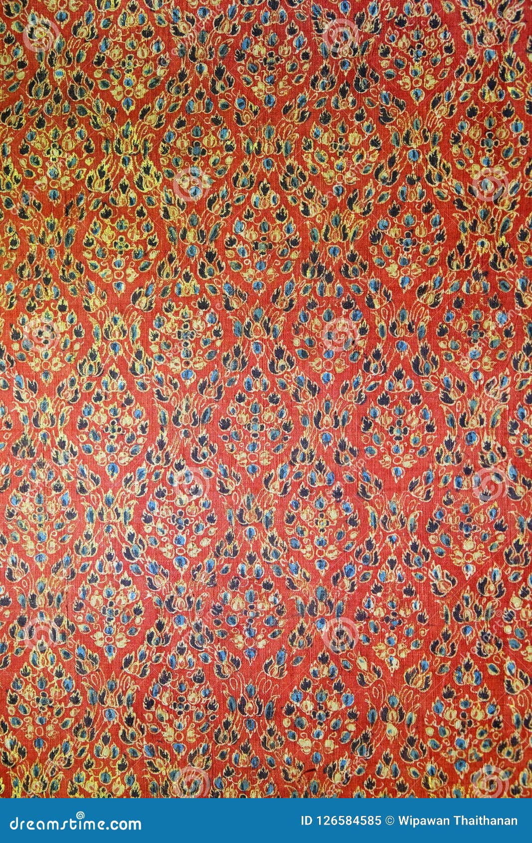 Thai Textiles with Colourful Pattern Stock Image - Image of cloth ...