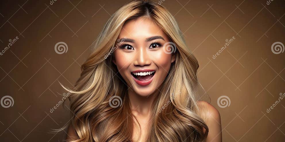 Beautiful Thai Woman with Smile Make-up Beautiful Blond Hairstyle ... Beautiful Thai Woman with Smile Make-up Beautiful Blond Hairstyle ...