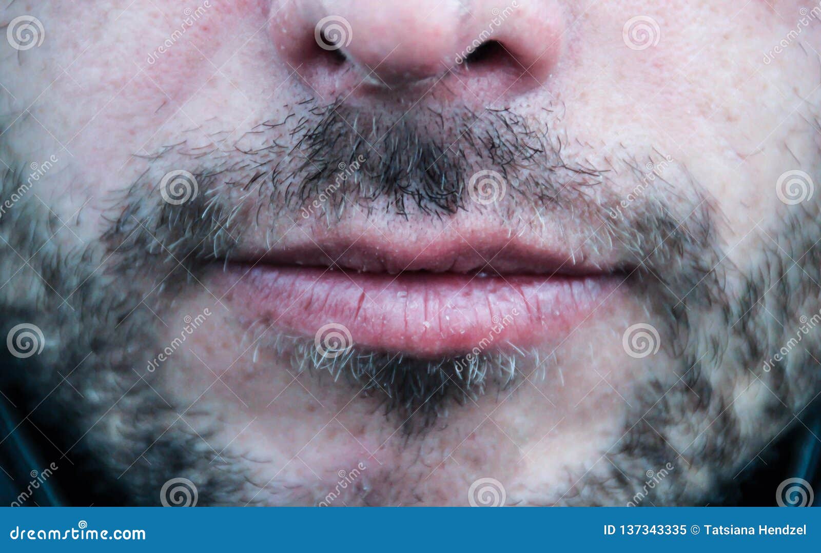 Beautiful Thin Men`s Lips and Light Unshaven Face Close Stock Image ...