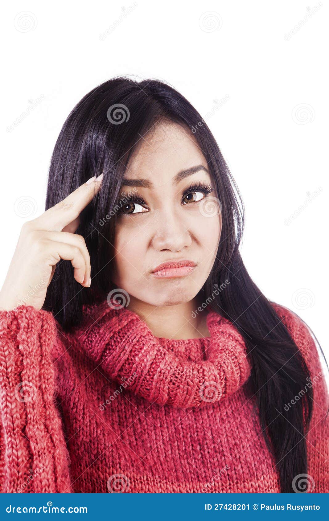 Beautiful Thinking Woman stock image. Image of human - 27428201