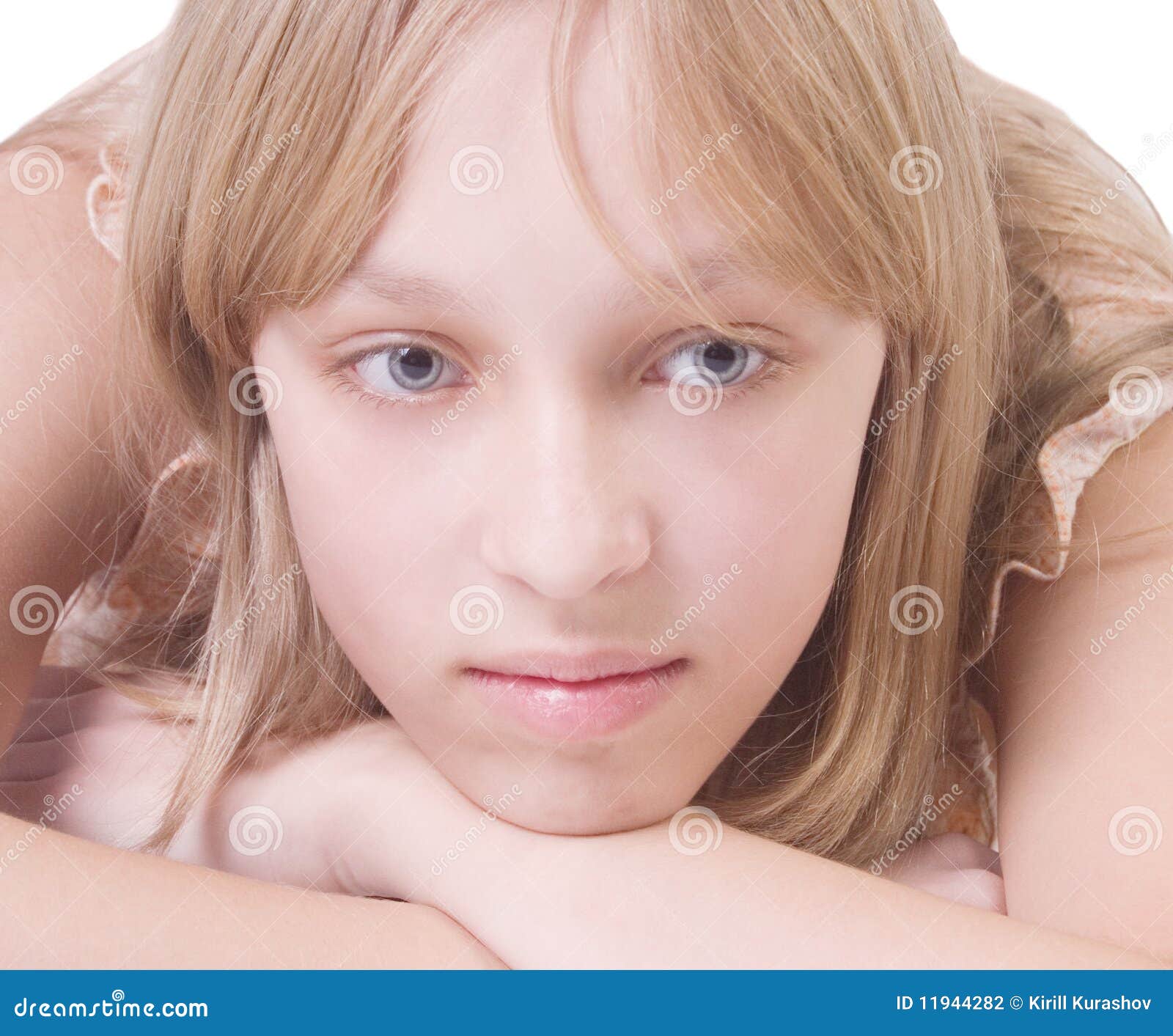Beautiful Thoughtful Blonde Girl Stock Photo - Image of teen, girl ...