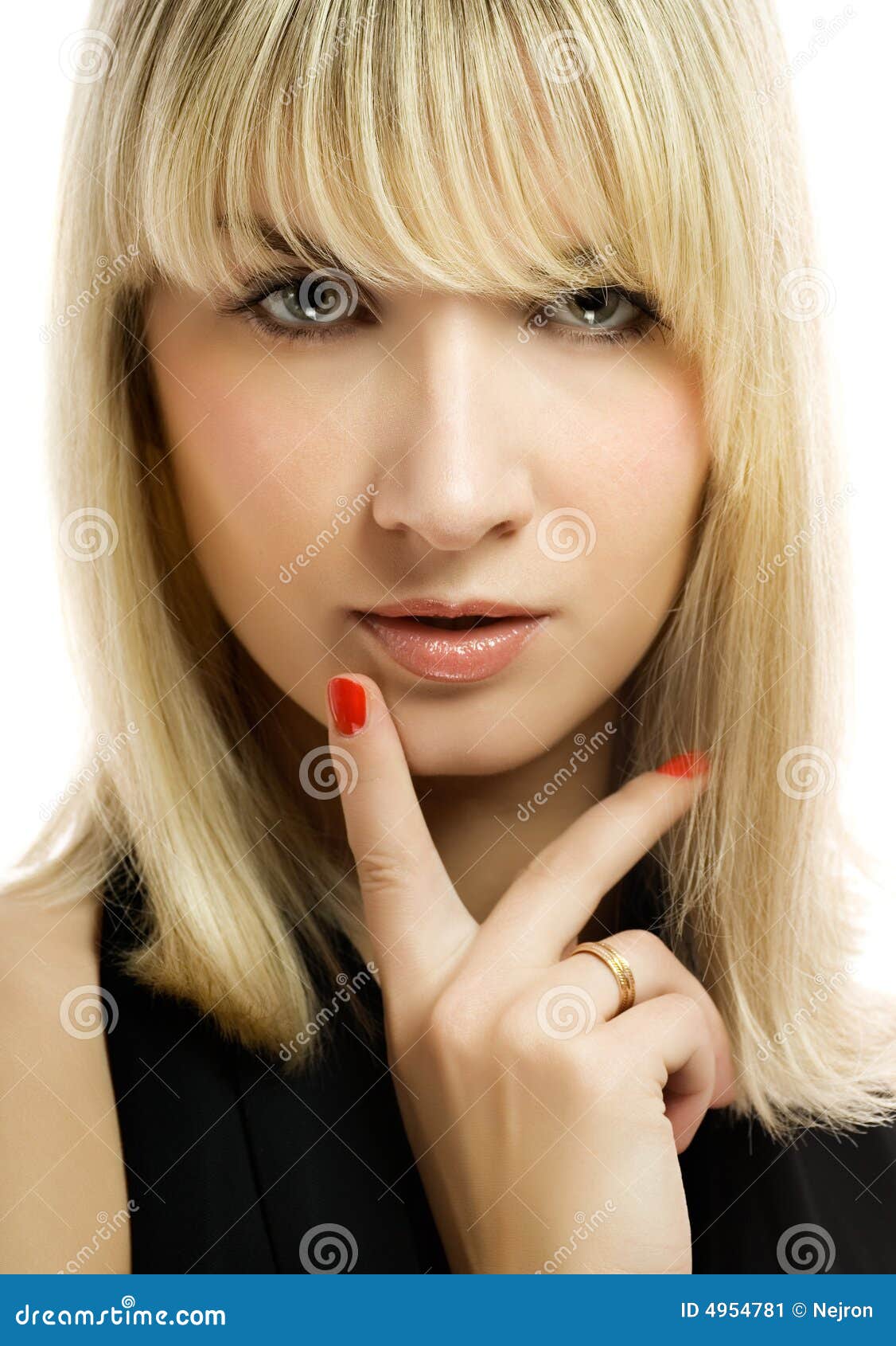 Beautiful thoughtful woman stock image. Image of lovely - 4954781