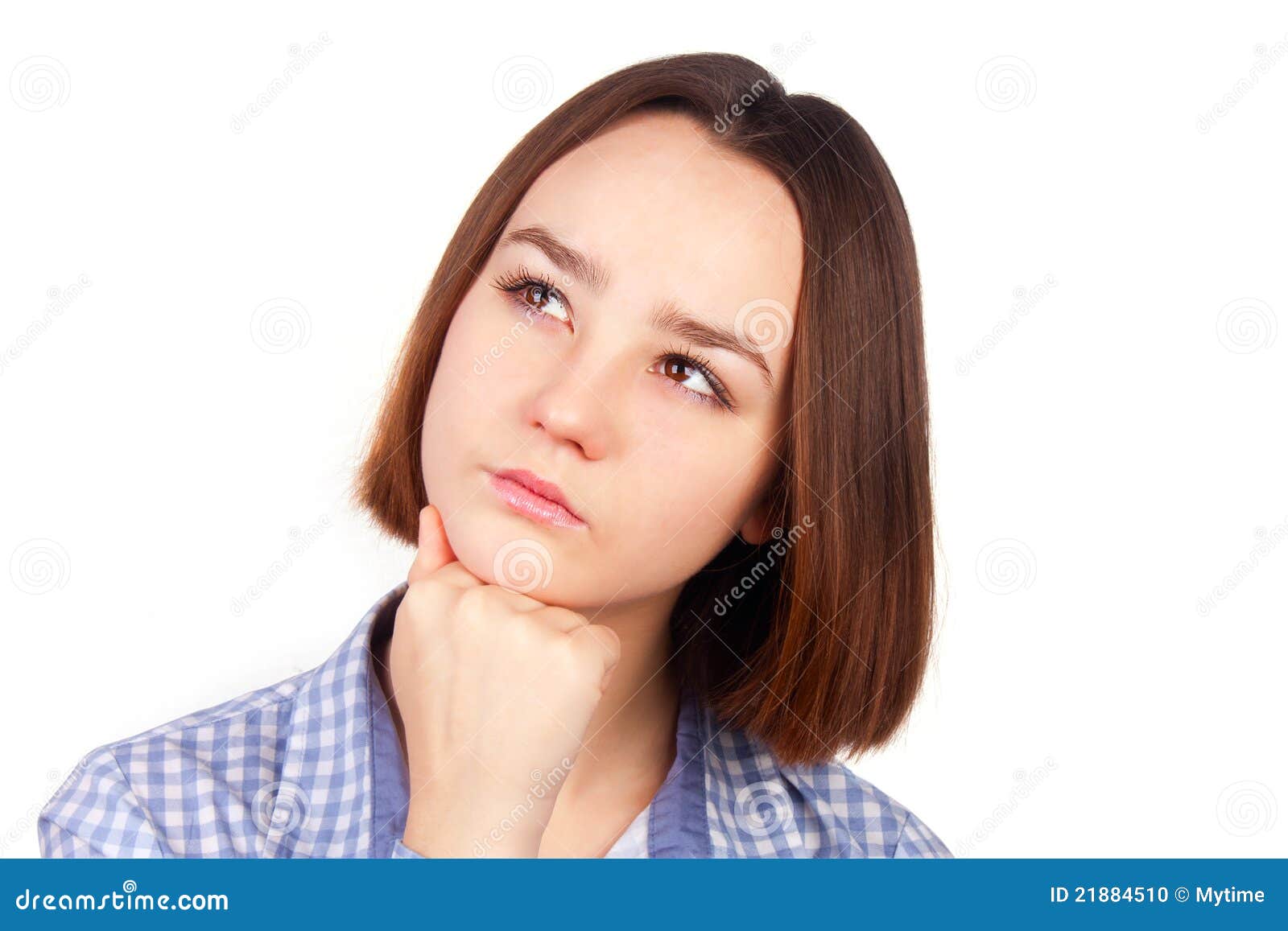 Beautiful Thoughtful Young Woman Stock Photo - Image of cheerful ...
