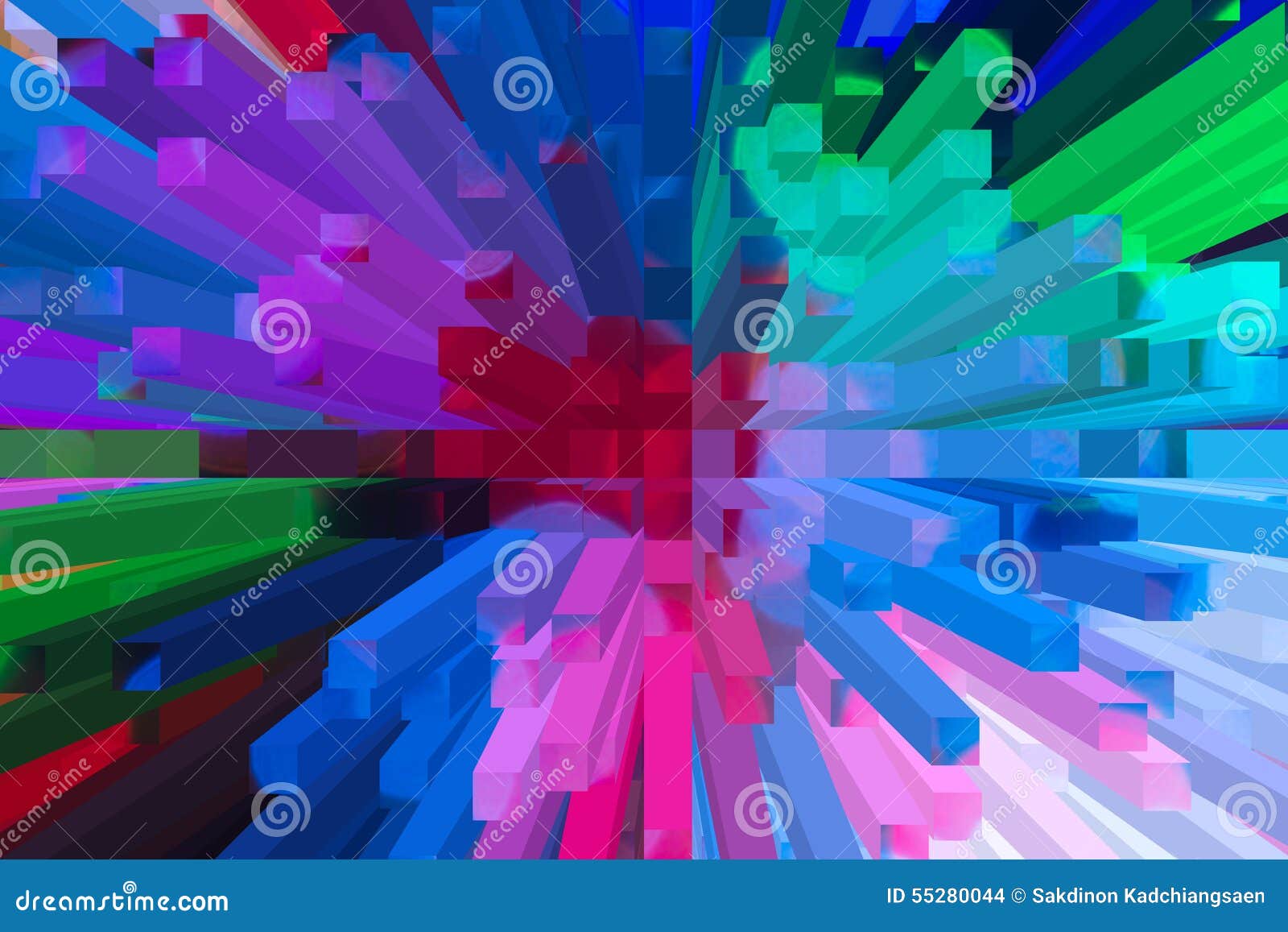 The Beautiful Three-dimensional Image Stock Photo - Image of optical ...