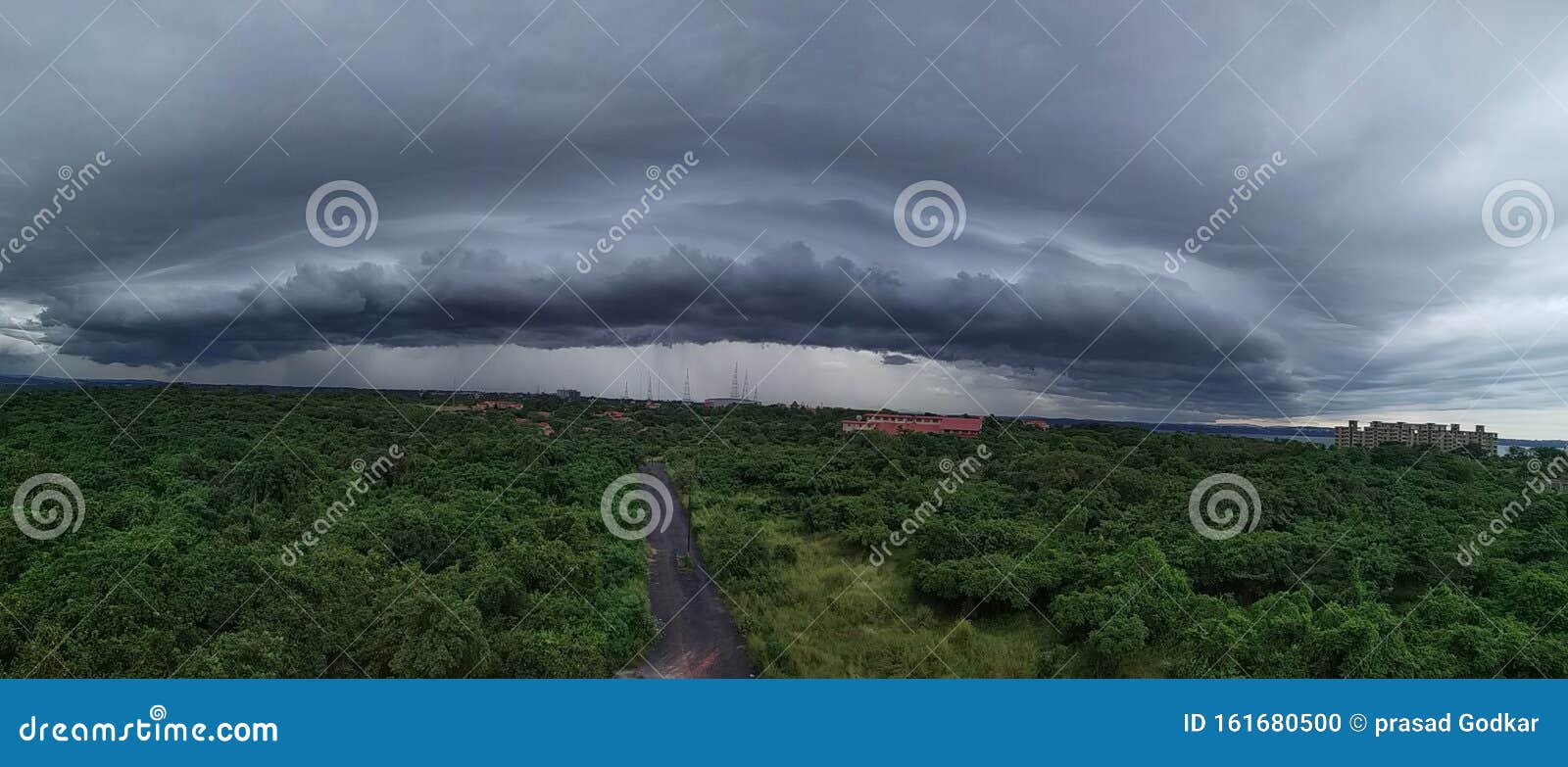Beautiful Thunderstorm Rain Cloud Ring Stock Photo - Image of cloud ...