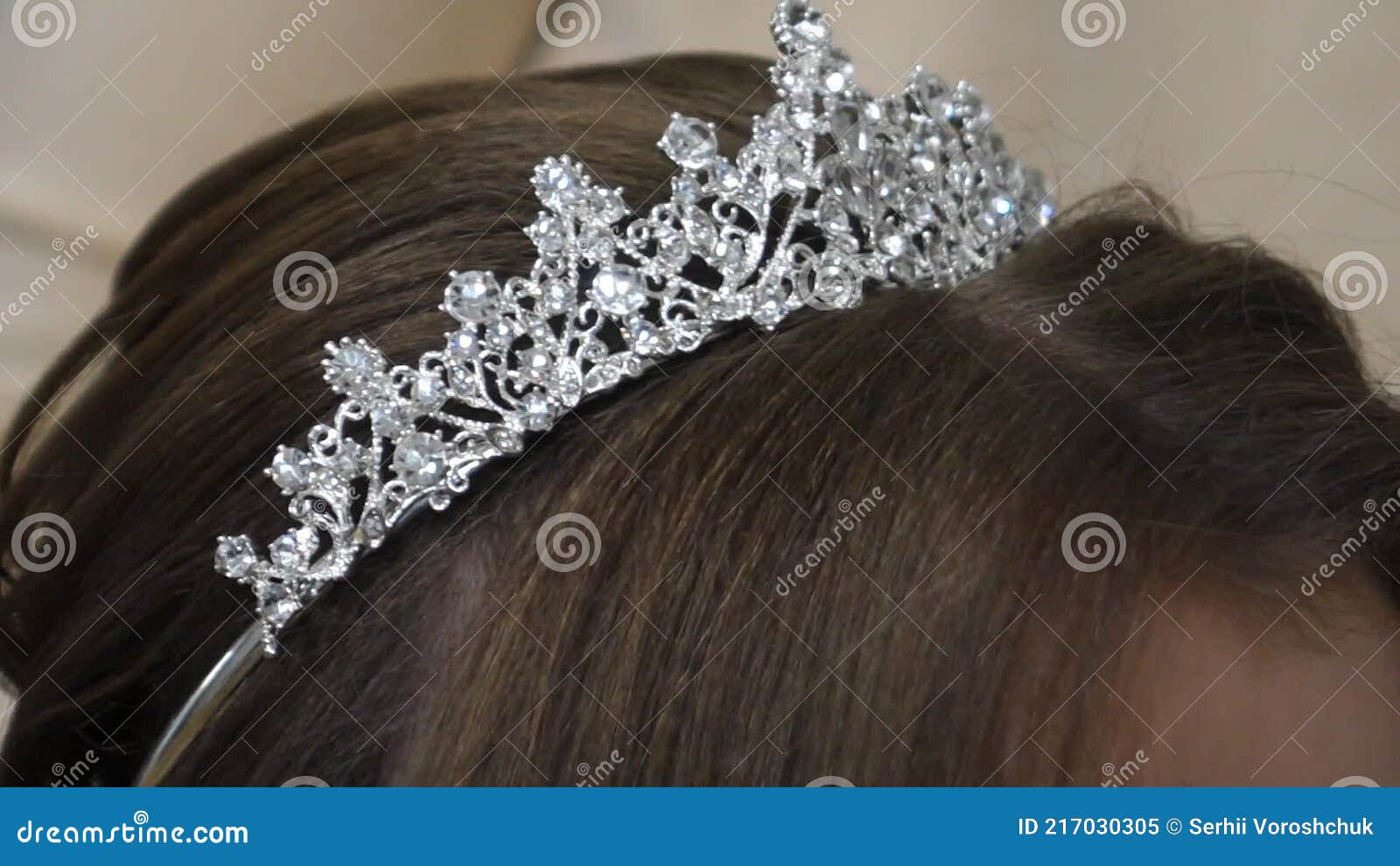Beautiful Tiara in Braids for a Girl Stock Video - Video of model ...