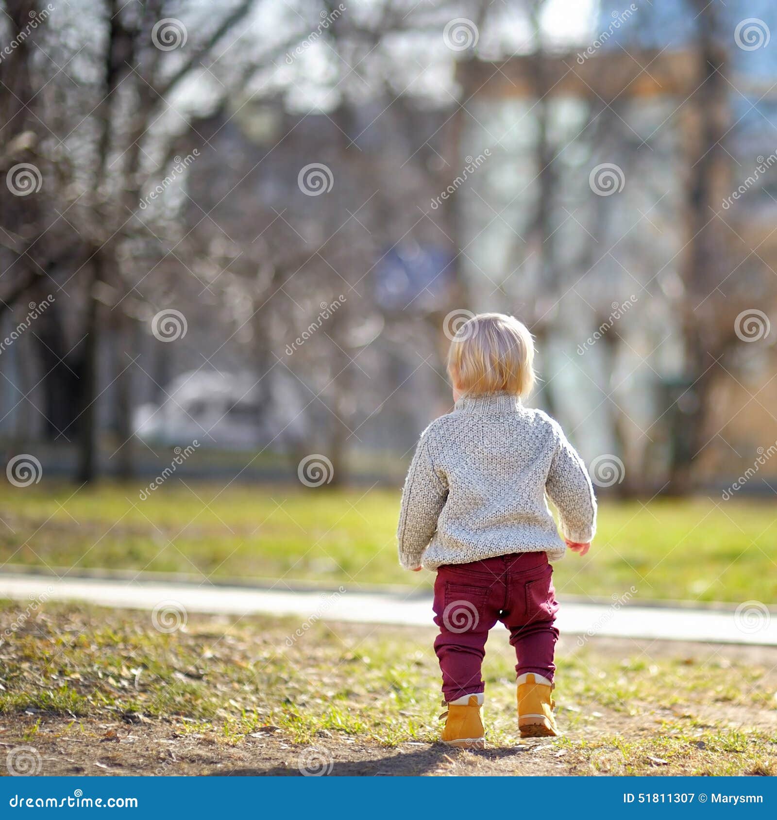Beautiful Toddler Boy Walking Outdoors Stock Image - Image of action ...
