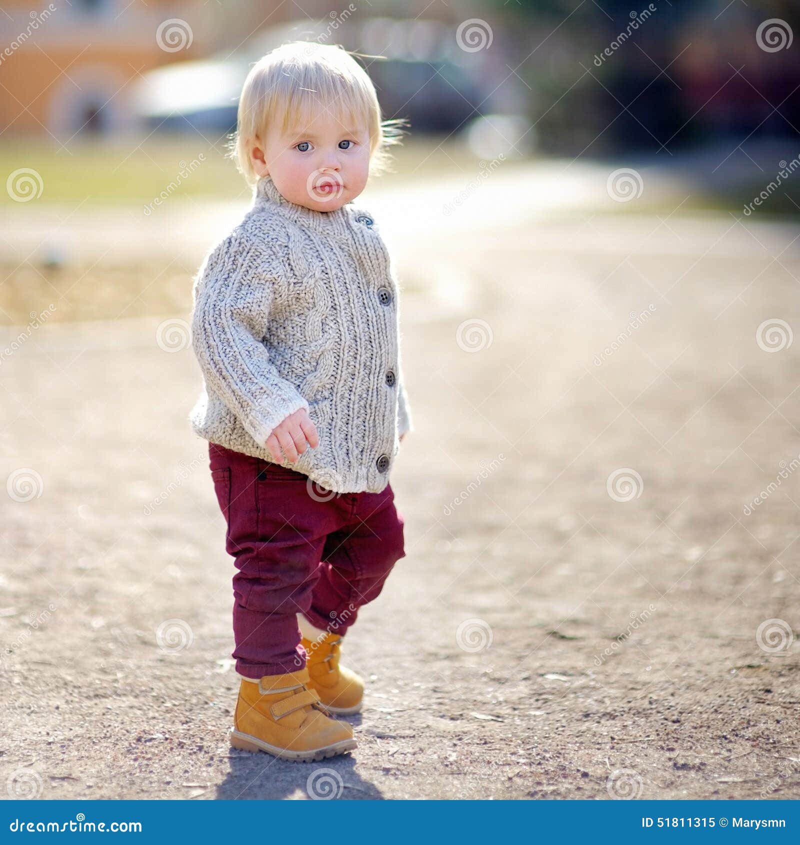 Beautiful Toddler Boy Walking Stock Image - Image of hair, nature: 51811315